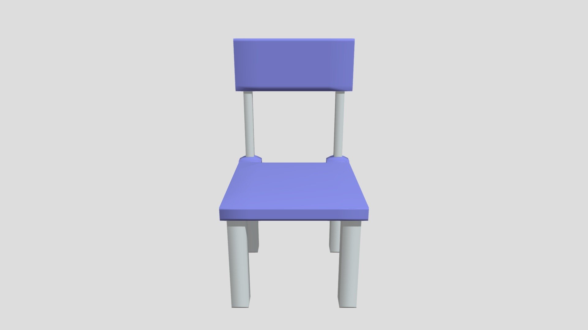 Simple Kitchen Chair - Download Free 3D model by MrPuppet [4bc37f3 ...