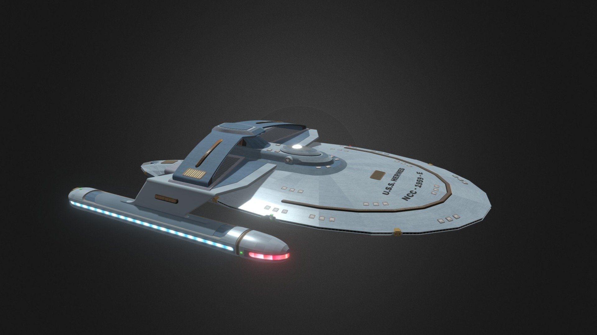 StarTrek Federation Hermes class Rebuild - 3D model by Hierachy1871 ...
