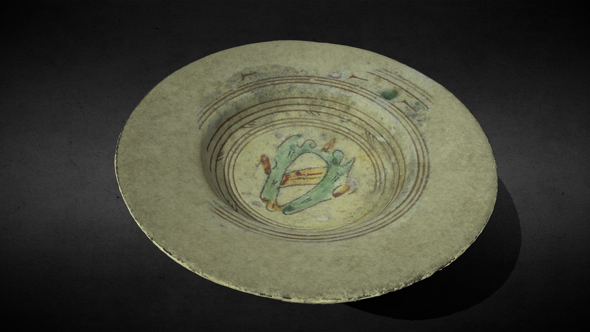Scodella in ceramica ingobbiata e graffita - 3D model by Museo Civico ...