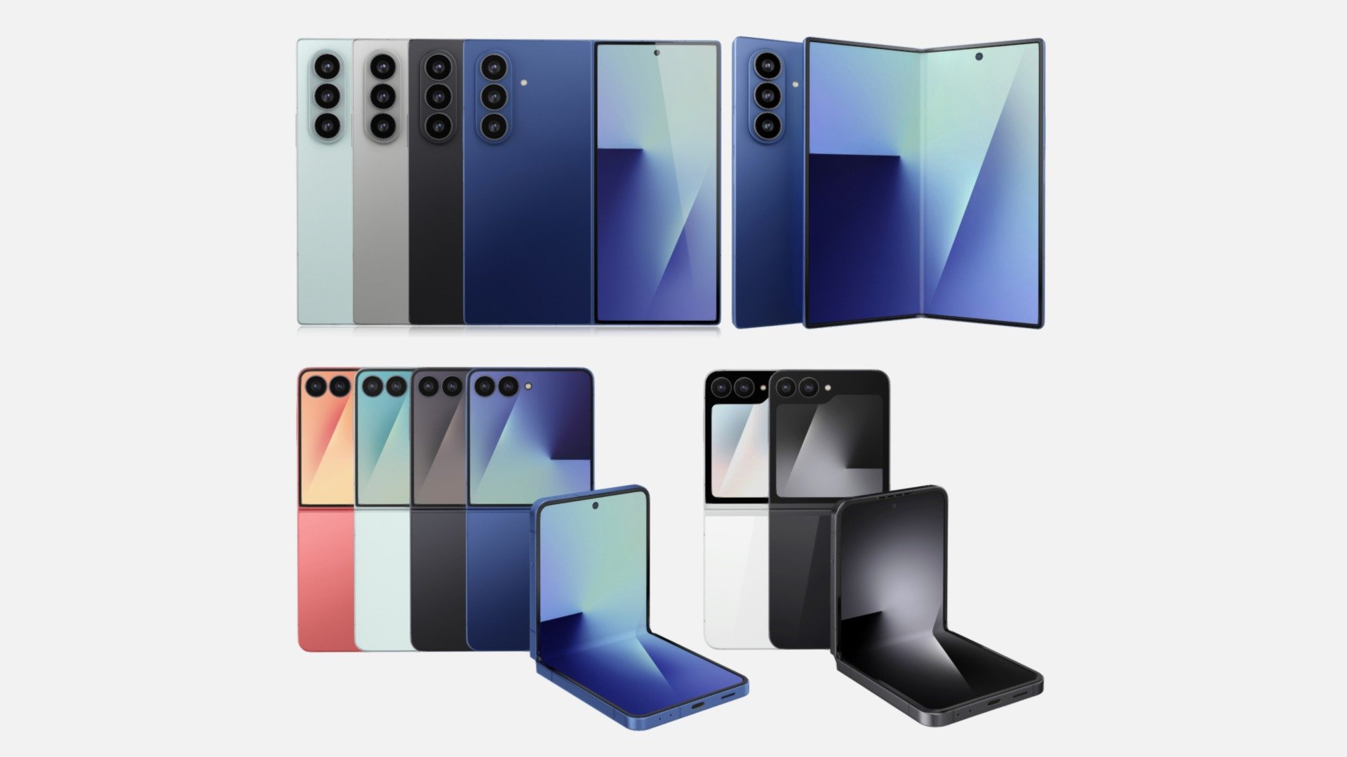 Samsung Galaxy Z Flip & F FE & Fold 7 All colors - Download Free 3D ...