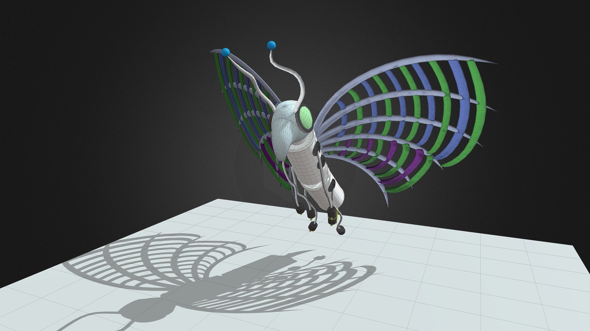 Butterfly Robot Batterifly - Buy Royalty Free 3D model by Vicki Lau ...