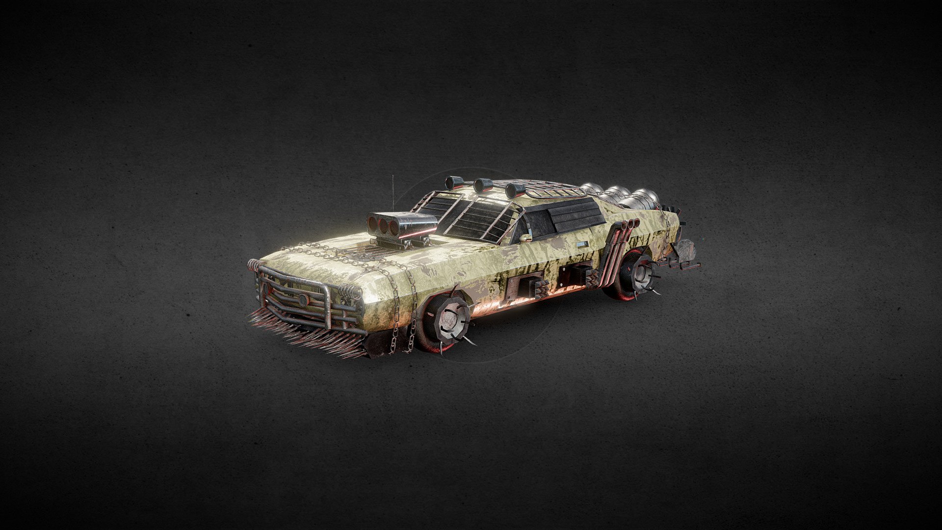 Dodge Post apocalyptic PBR - Buy Royalty Free 3D model by Kasit Studio ...