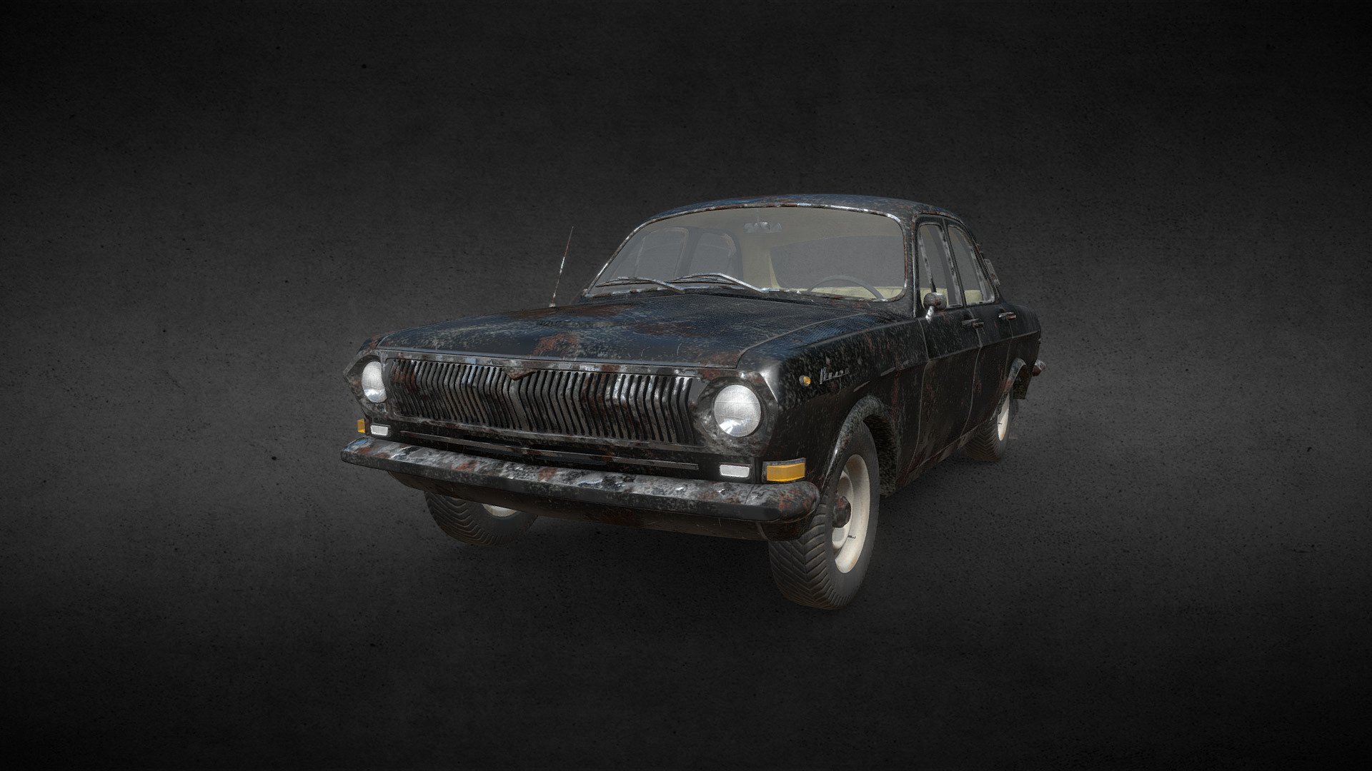 1971 GAZ-24 Volga (Rust and Dirt) - 3D model by KrStolorz (Krzysztof ...