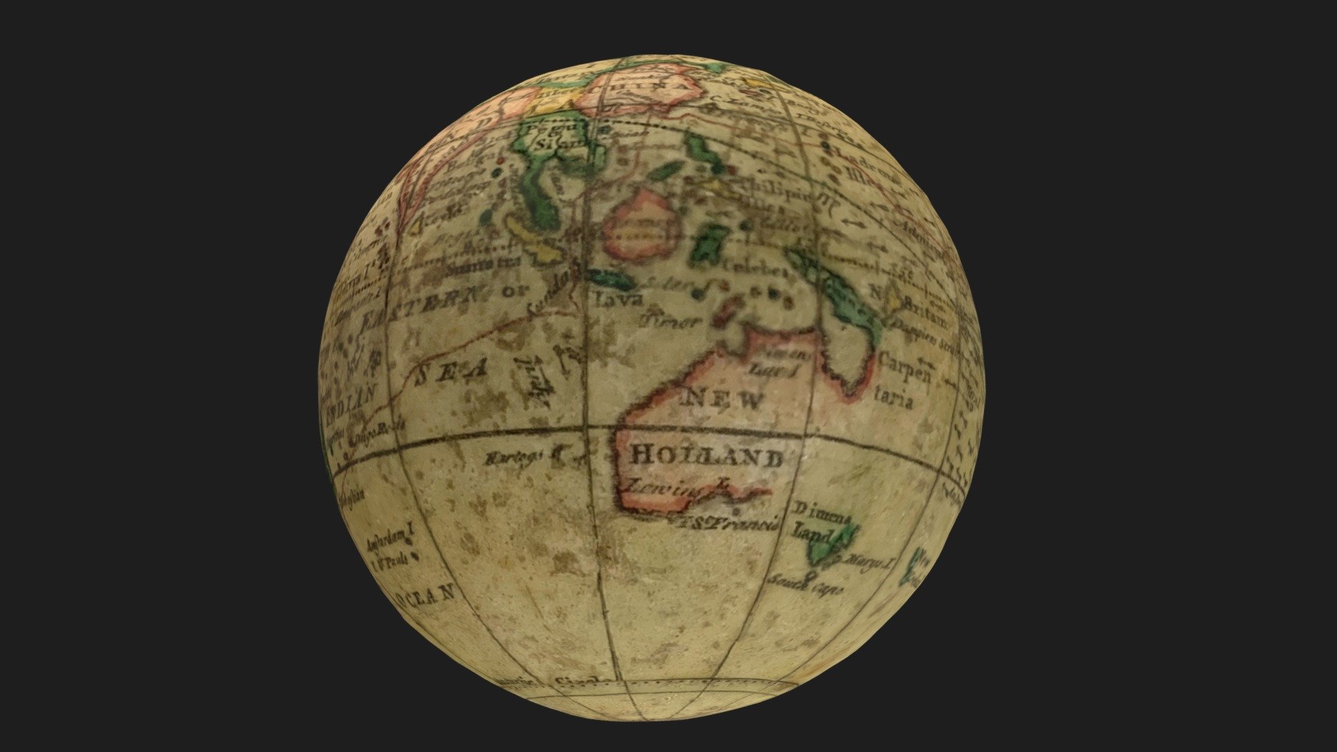 MH10 001_01 - Map - Terrestrial Global - Download Free 3D model by ...
