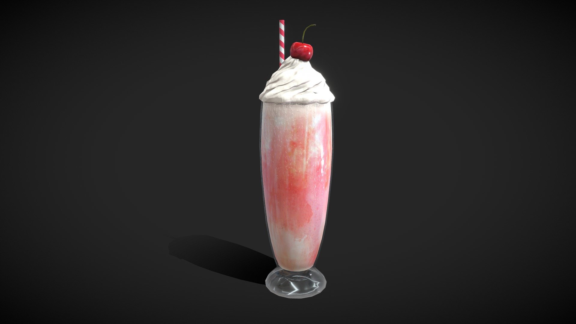 Milkshake / cocktail - low poly - Buy Royalty Free 3D model by Karolina ...