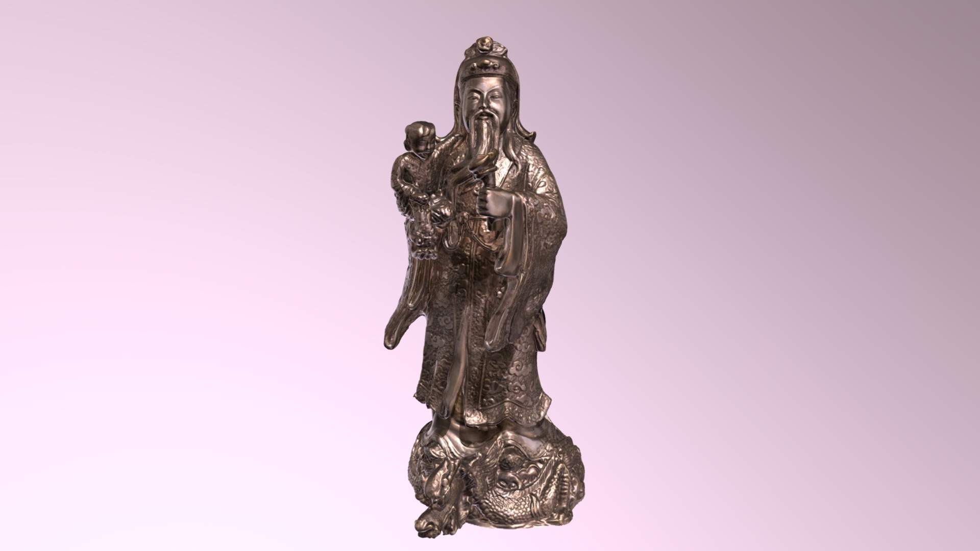 Fu, God of Prosperity - 3D model by orbitalscot [4bdc4af] - Sketchfab