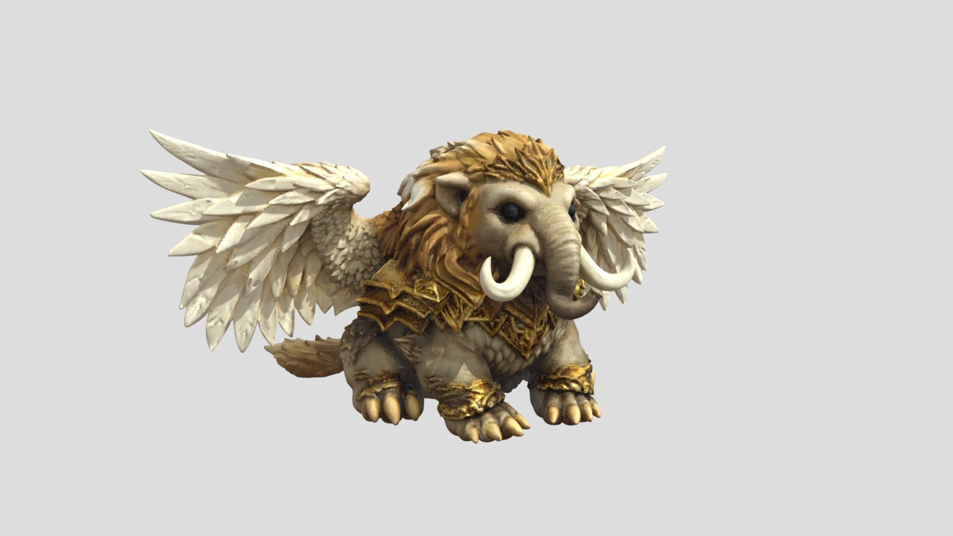 Little-Golden Winged Mammoth - 3D model by Splygon [4bdf8ab] - Sketchfab
