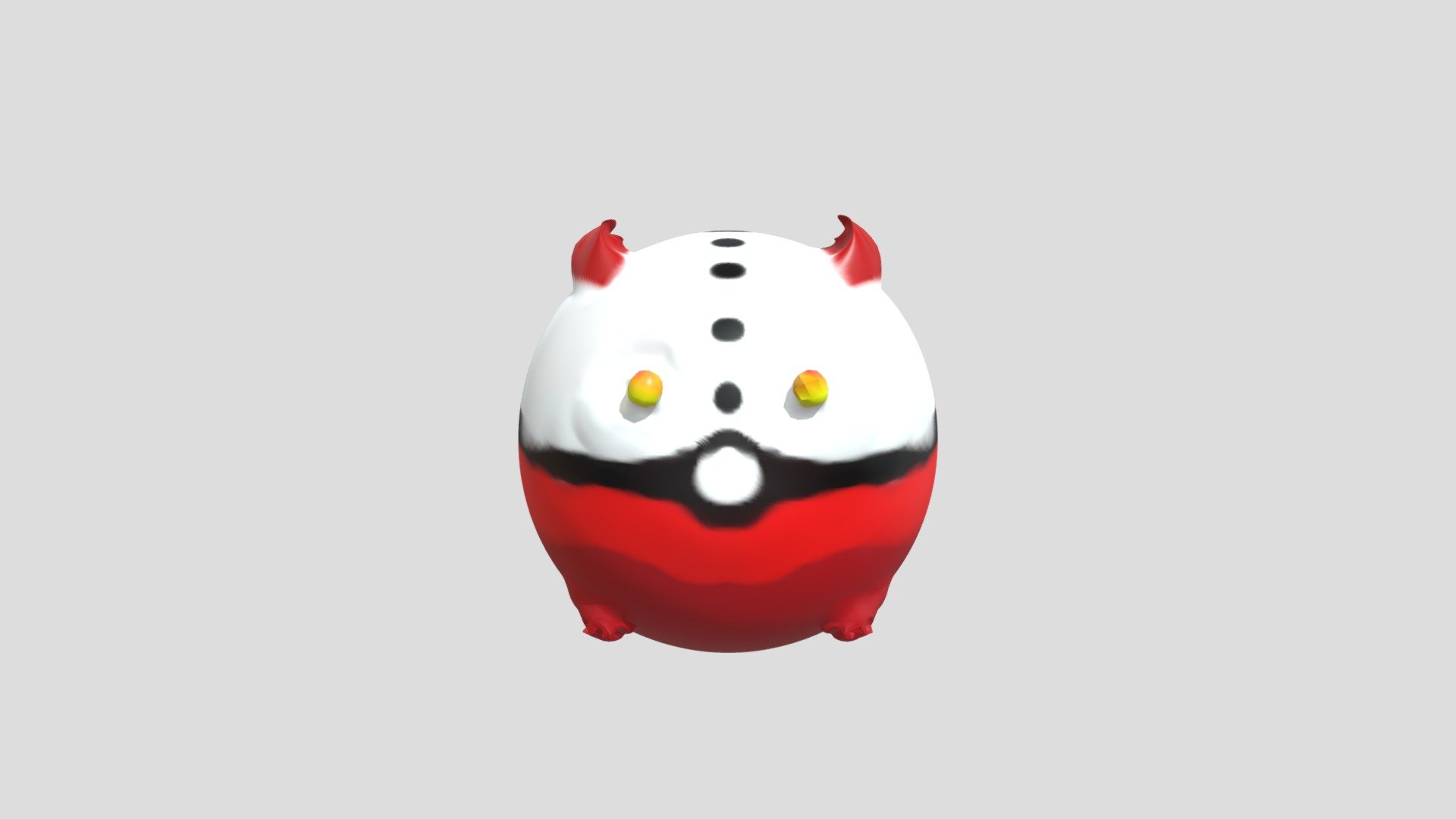 A flipped pokeball creature... maybe... - Download Free 3D model by ...