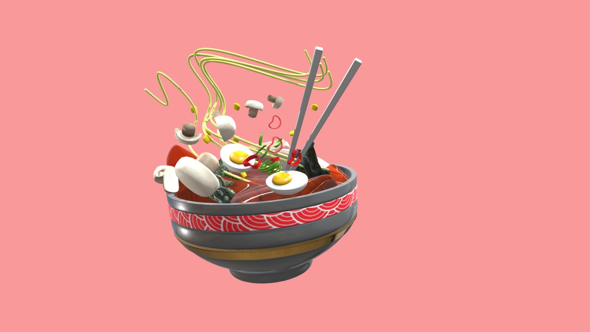 Ramen - Download Free 3D model by BlackBox613 [4be3c4e] - Sketchfab