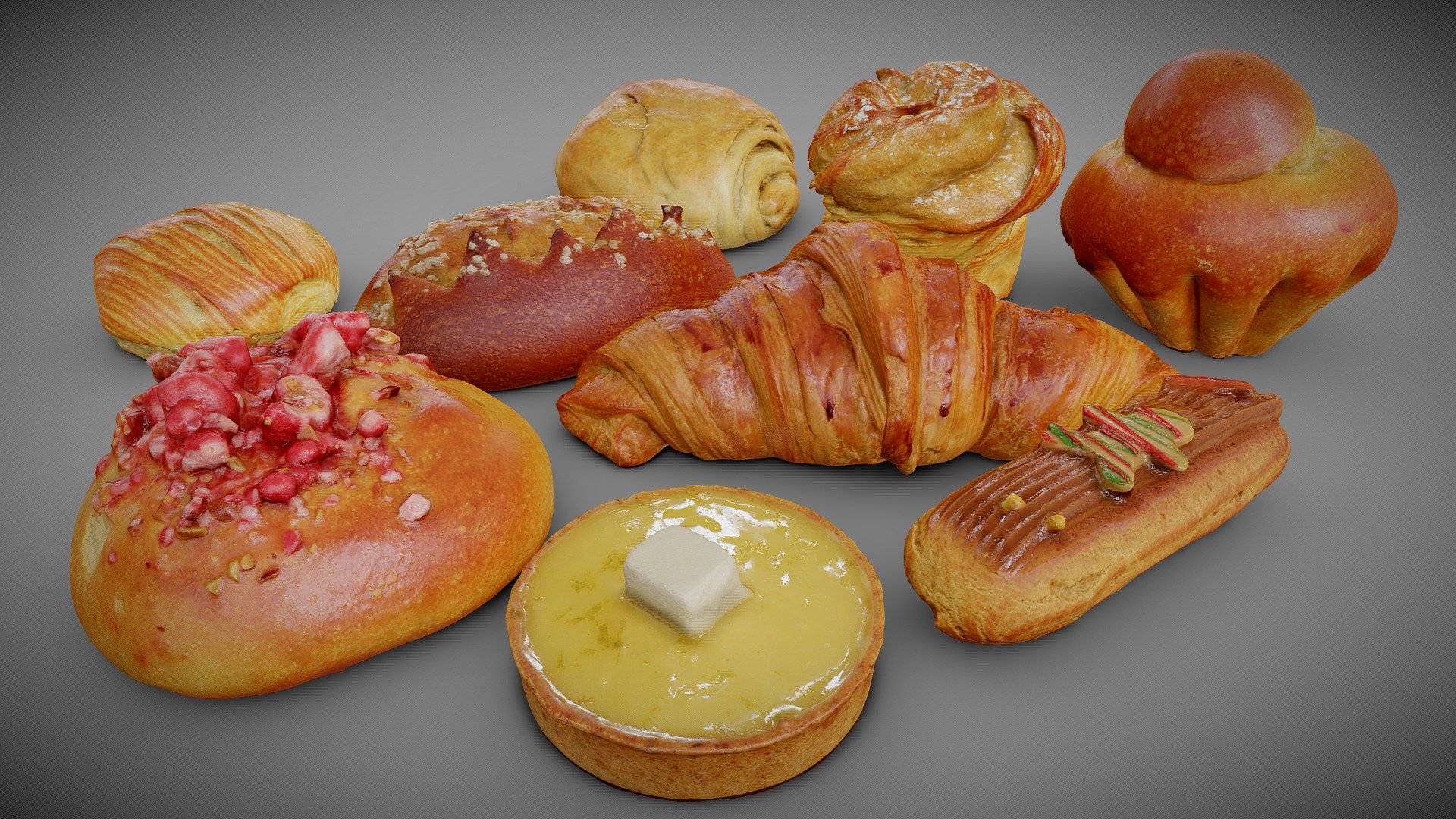 Pastries pack (9 pastries 57% off) - Buy Royalty Free 3D model by ...