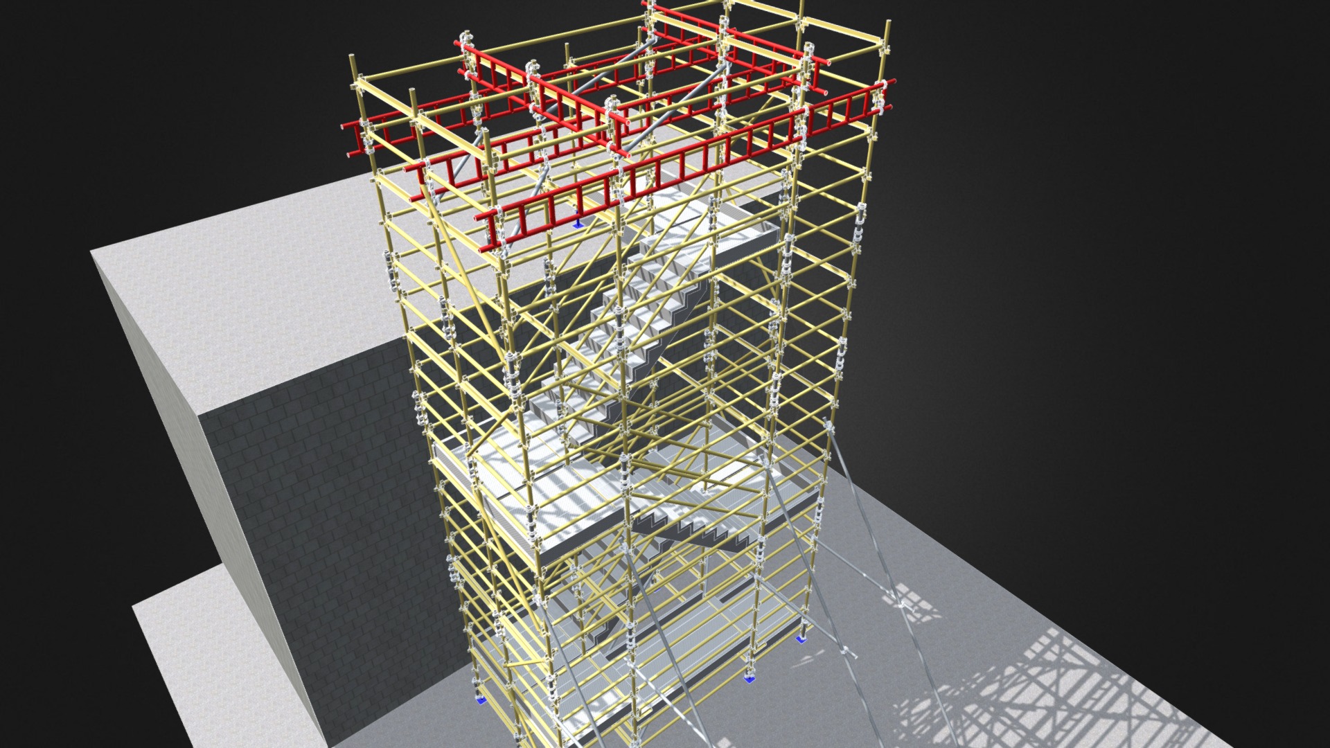7.2m Craneable Stretcher - 3D model by Cogent Scaffolding ...