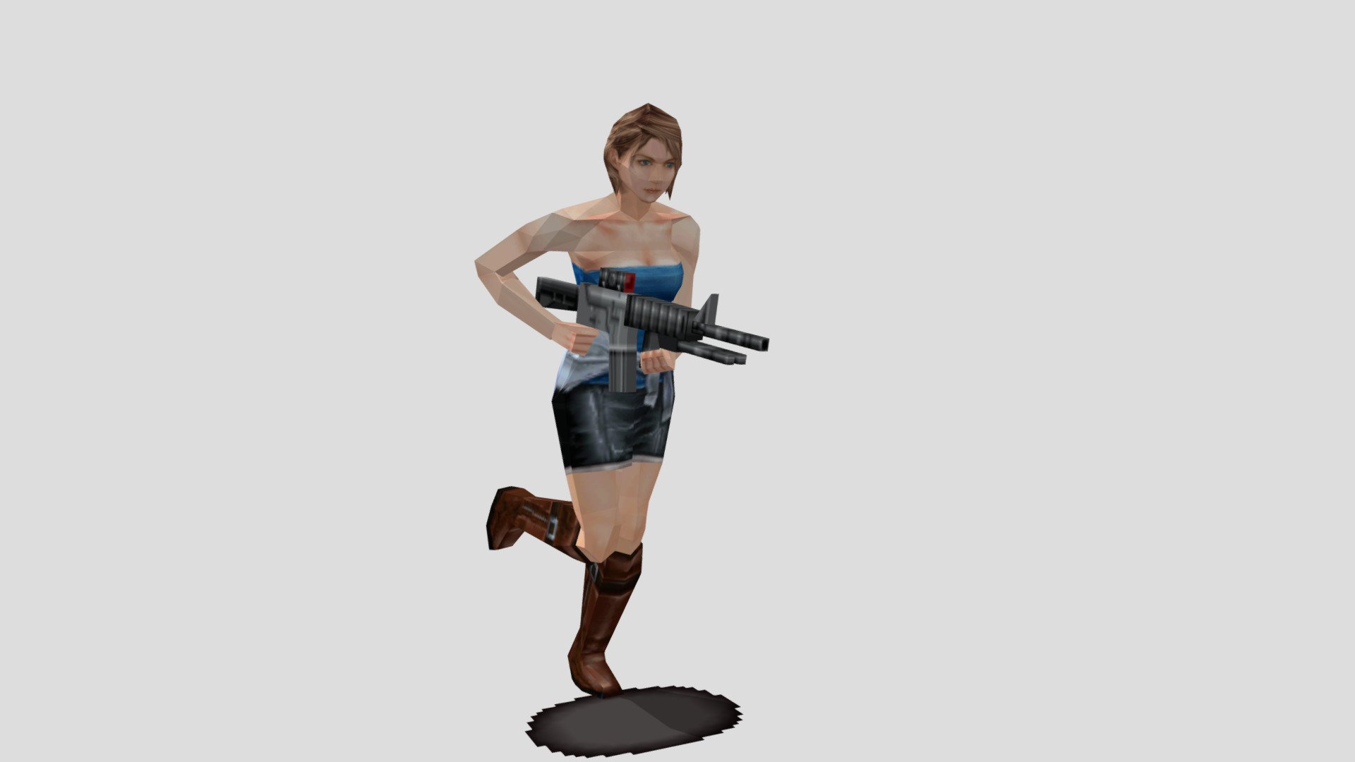 PS1 Jill Valentine Running Resident Evil Nemesis - Download Free 3D ...