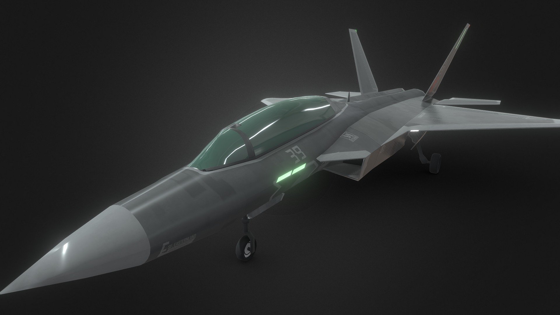 Stealth Jet Shinshin modified ATF-X2 - Download Free 3D model by ...