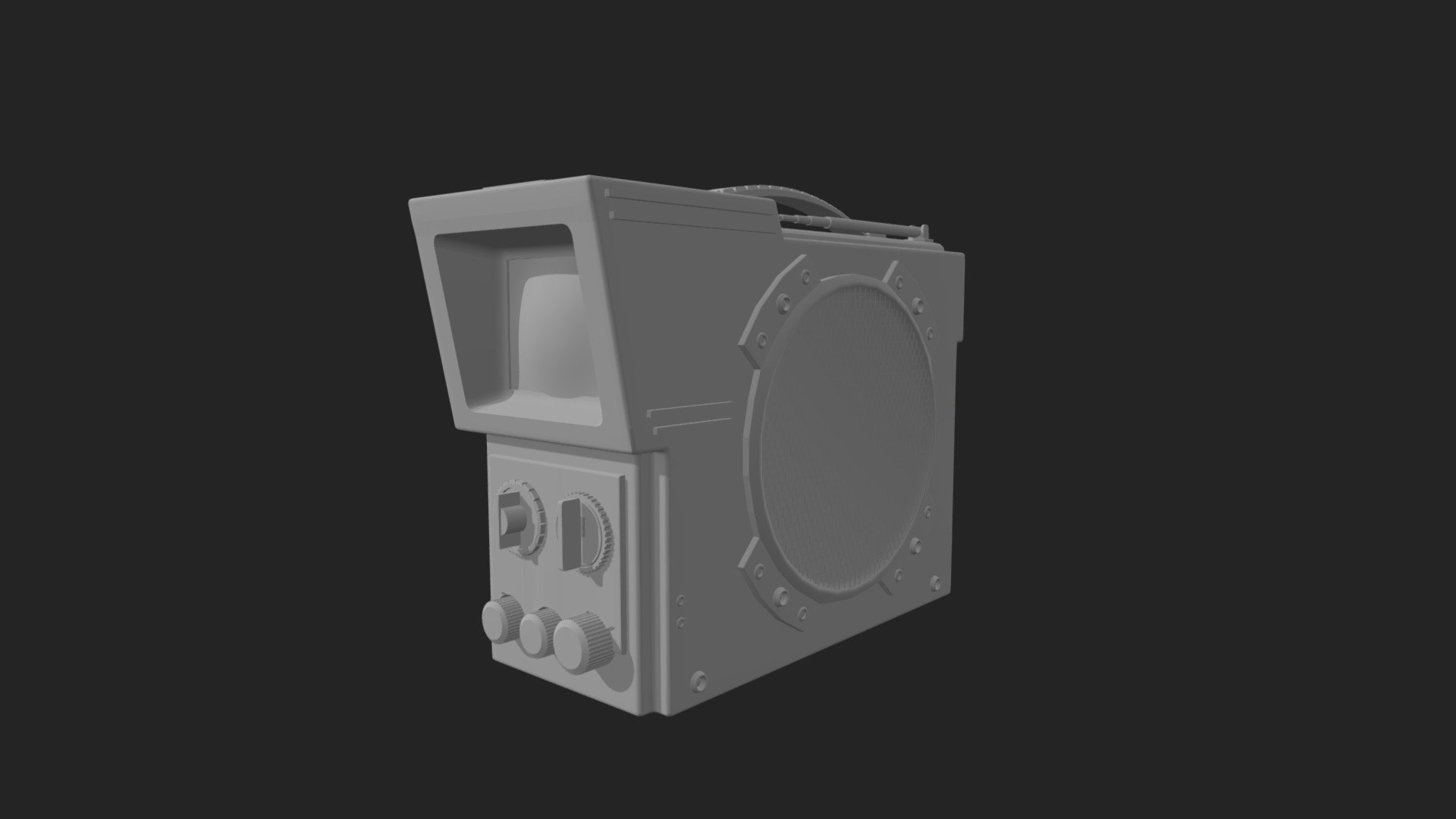 1980s Hitachi Portable TV - 3D model by Thatguyfrank [4bf798d] - Sketchfab