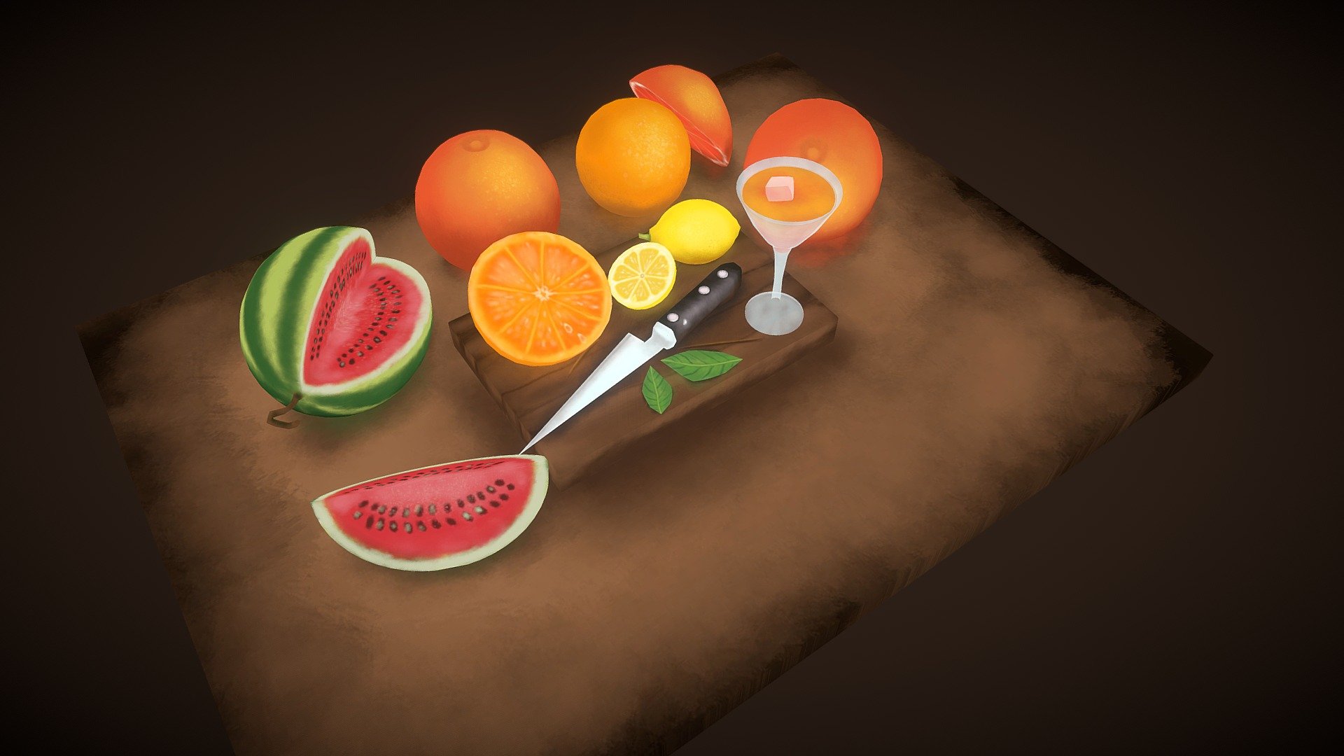 Cocktail Fruits - 3D model by pierre.manou [4bf8552] - Sketchfab