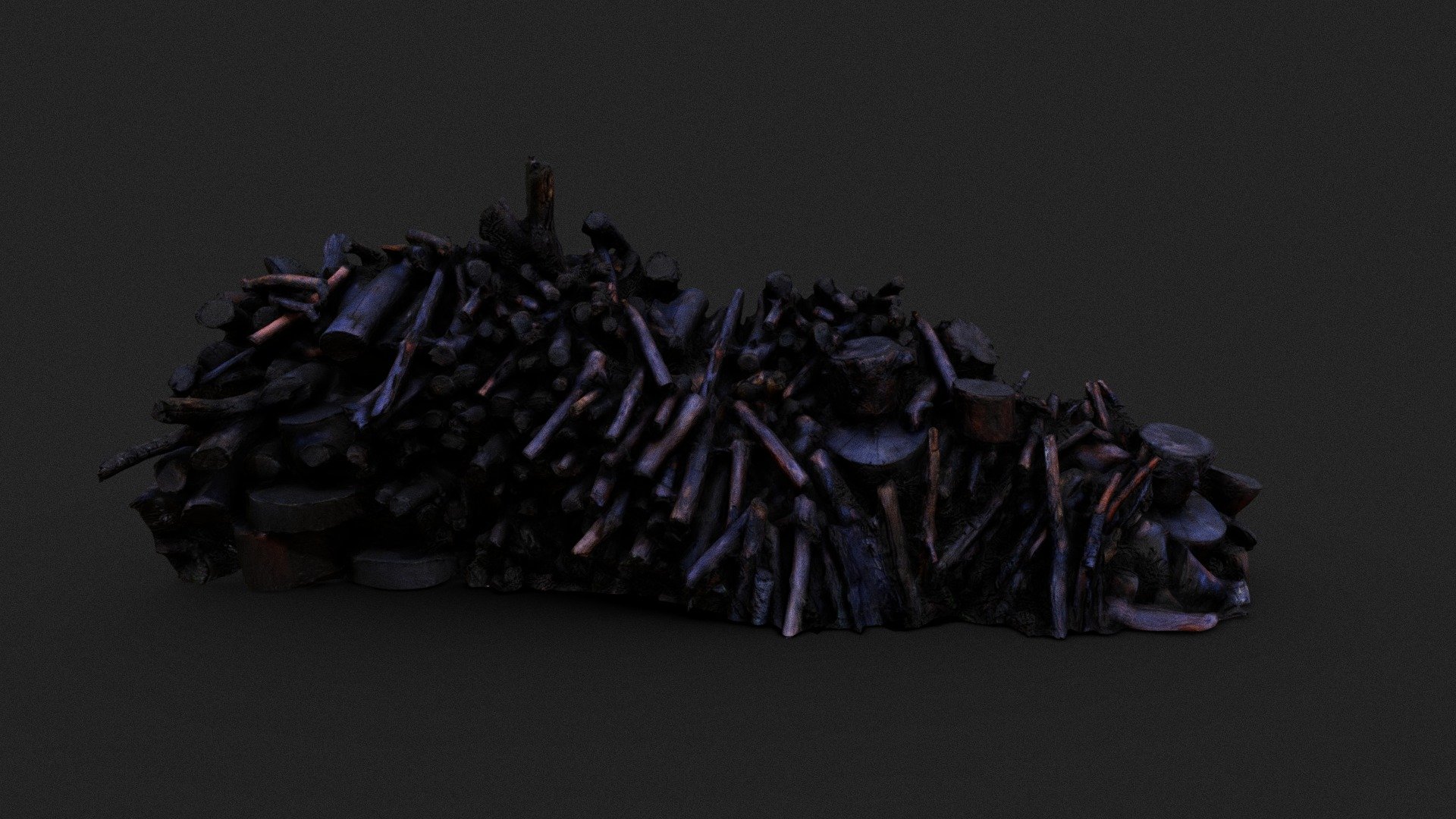 Stacked forest timber logs - scan - Buy Royalty Free 3D model by ...