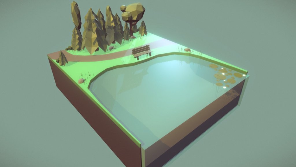 Low Poly Pond - Download Free 3D model by phantom-fox [4bffb0a] - Sketchfab