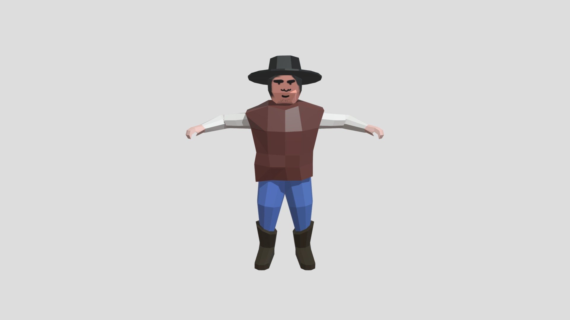 Huaso Chileno low poly - 3D model by BenjaFelih (@benjafelih_) [4c020ca ...