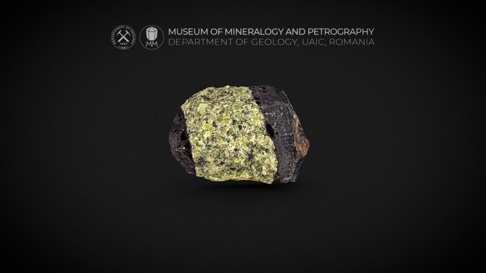 Peridotite xenolith in basalt, Africa (igneous) - 3D model by Museum of ...