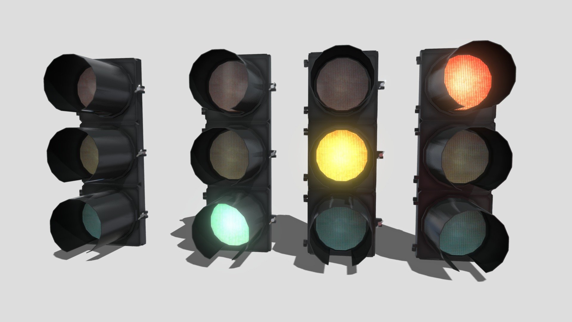 8 inch Duralight LED Traffic Signals - Download Free 3D model by ...