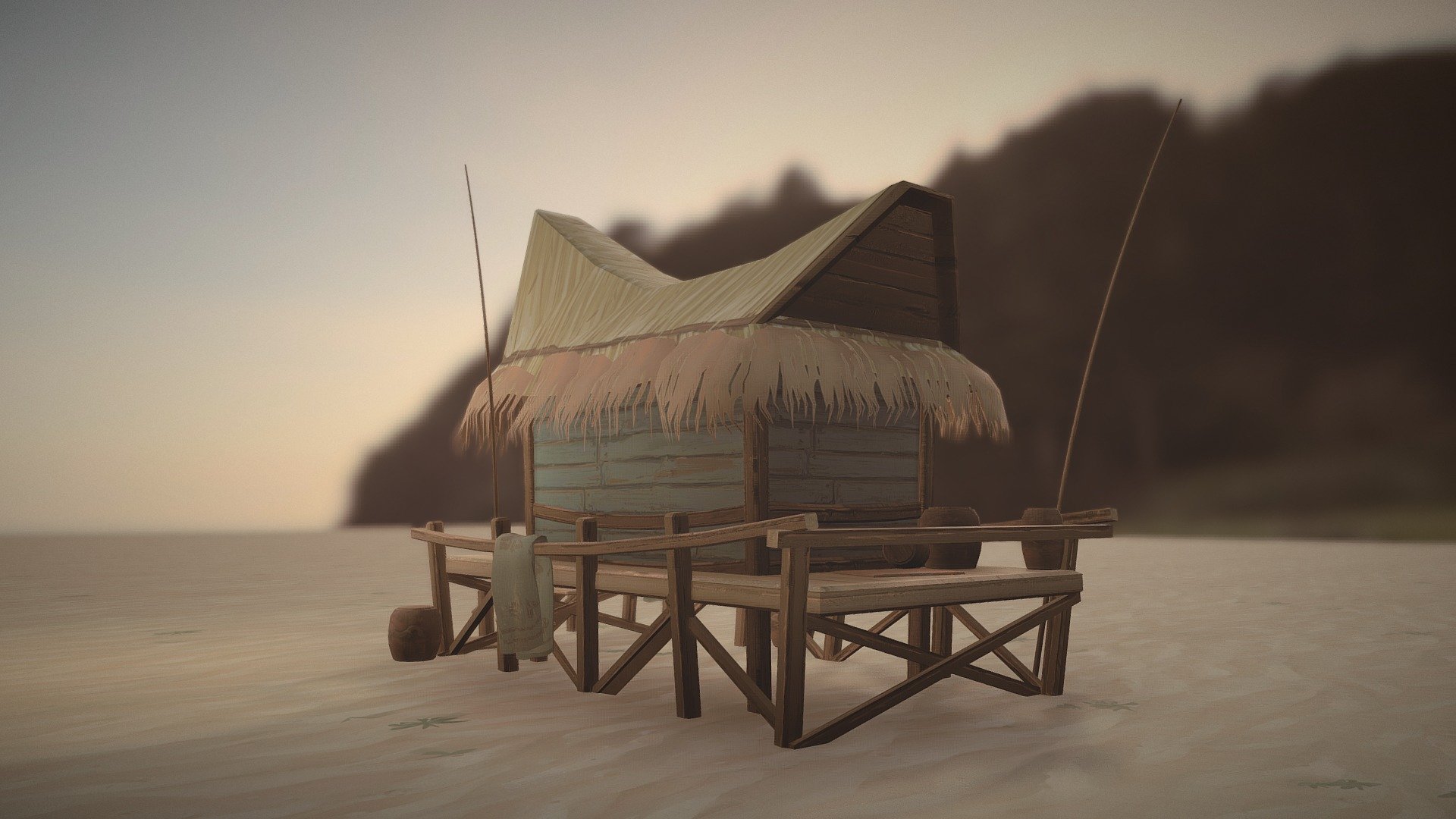 Beach Scene - 3D model by Schwinn (@schwinnm) [4c0a029] - Sketchfab