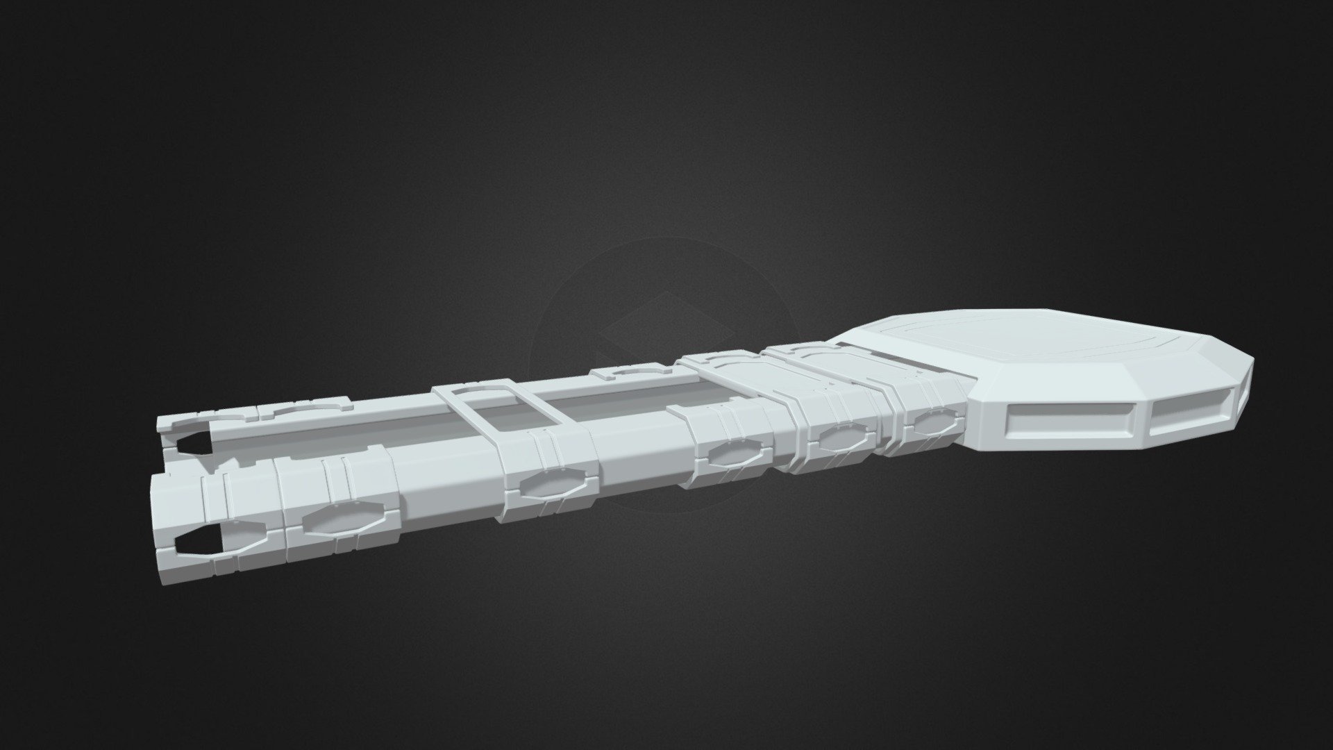 High Poly Rail Gun - 3D model by RBG_illustrations [4c1a103] - Sketchfab