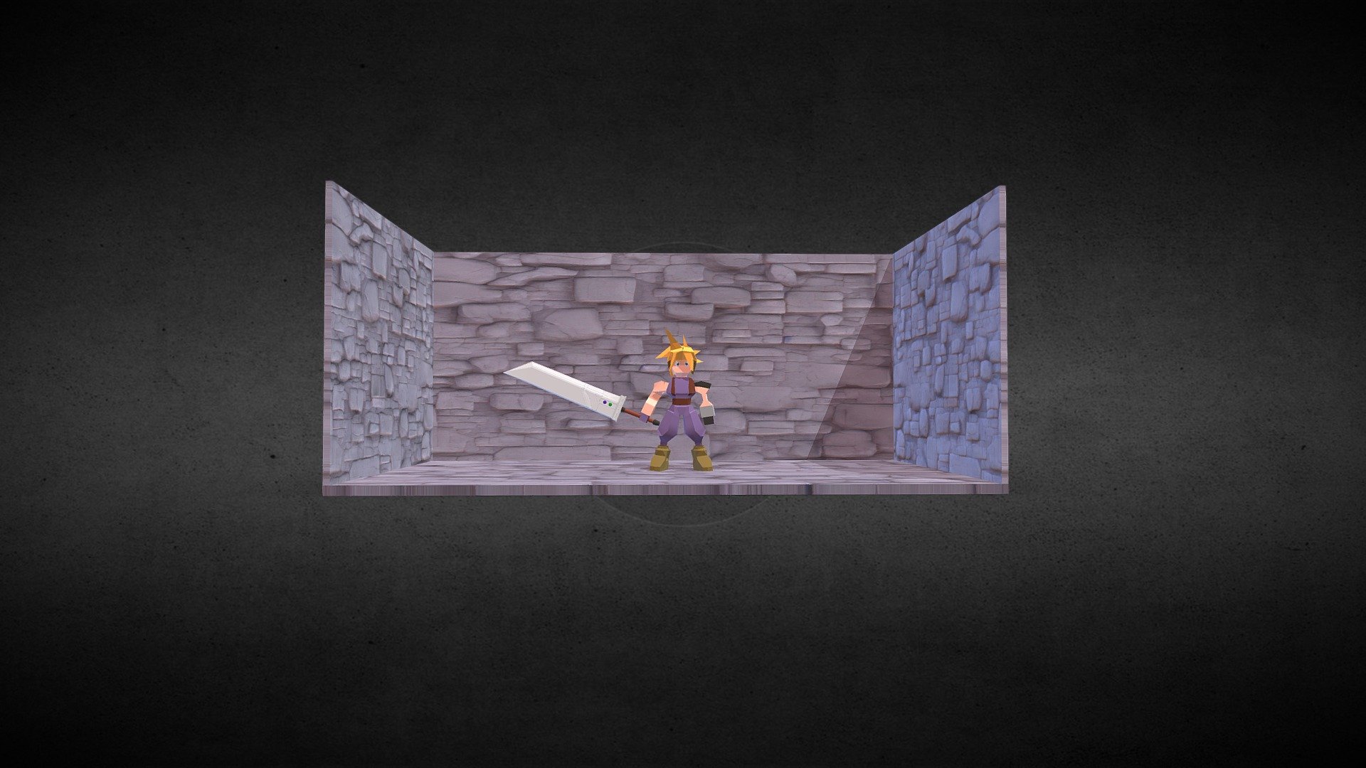 Final Fantasy VII - Cloud Low Poly - 3D model by TrovatoAriel [4c1cc7c ...