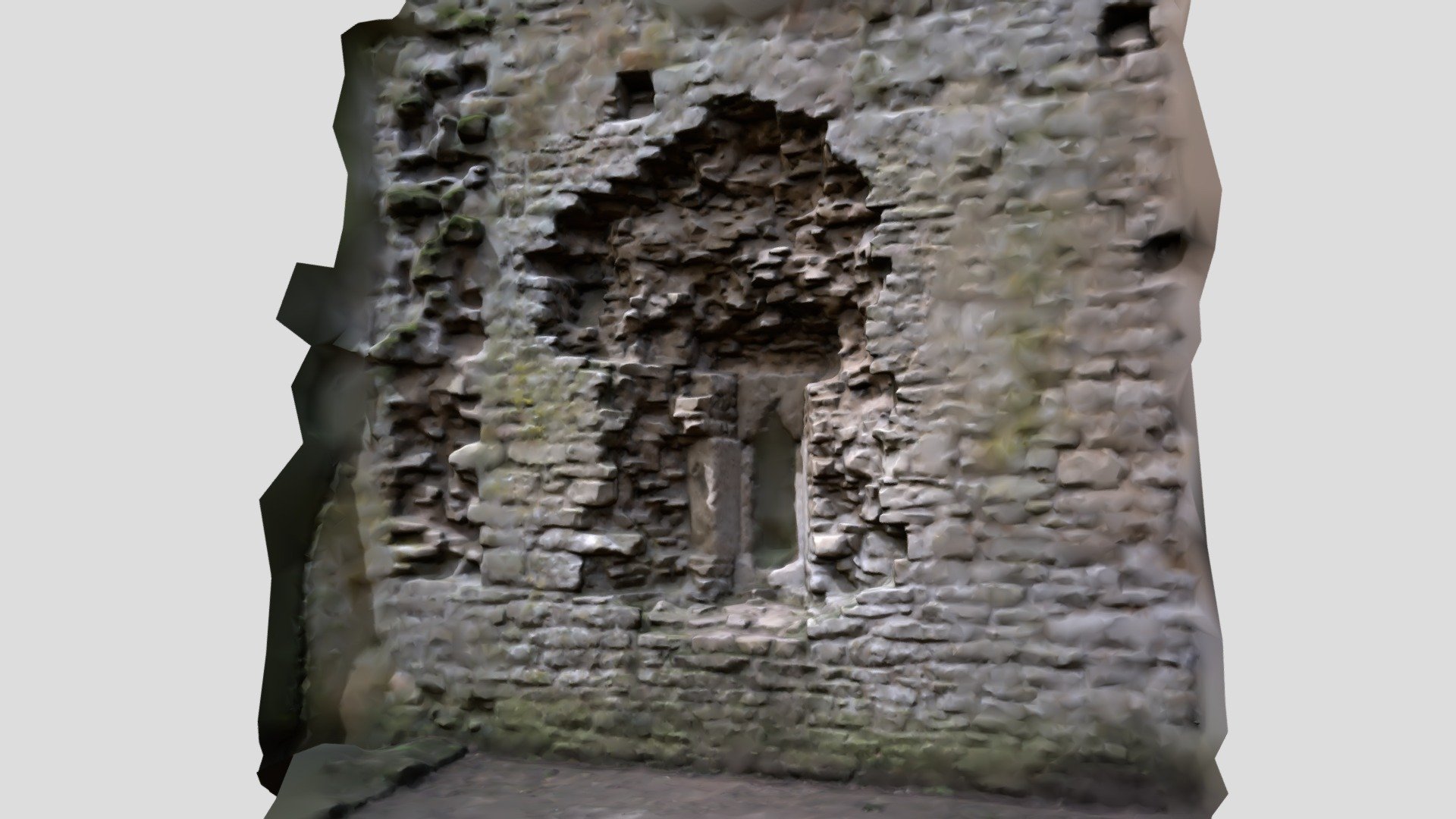 medieval ruin wall photoscan - Download Free 3D model by Benkos ...