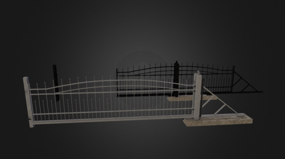 [FS 15] Brama Przesuwna - 3D model by vnsfdg2 [4c1e0d7] - Sketchfab