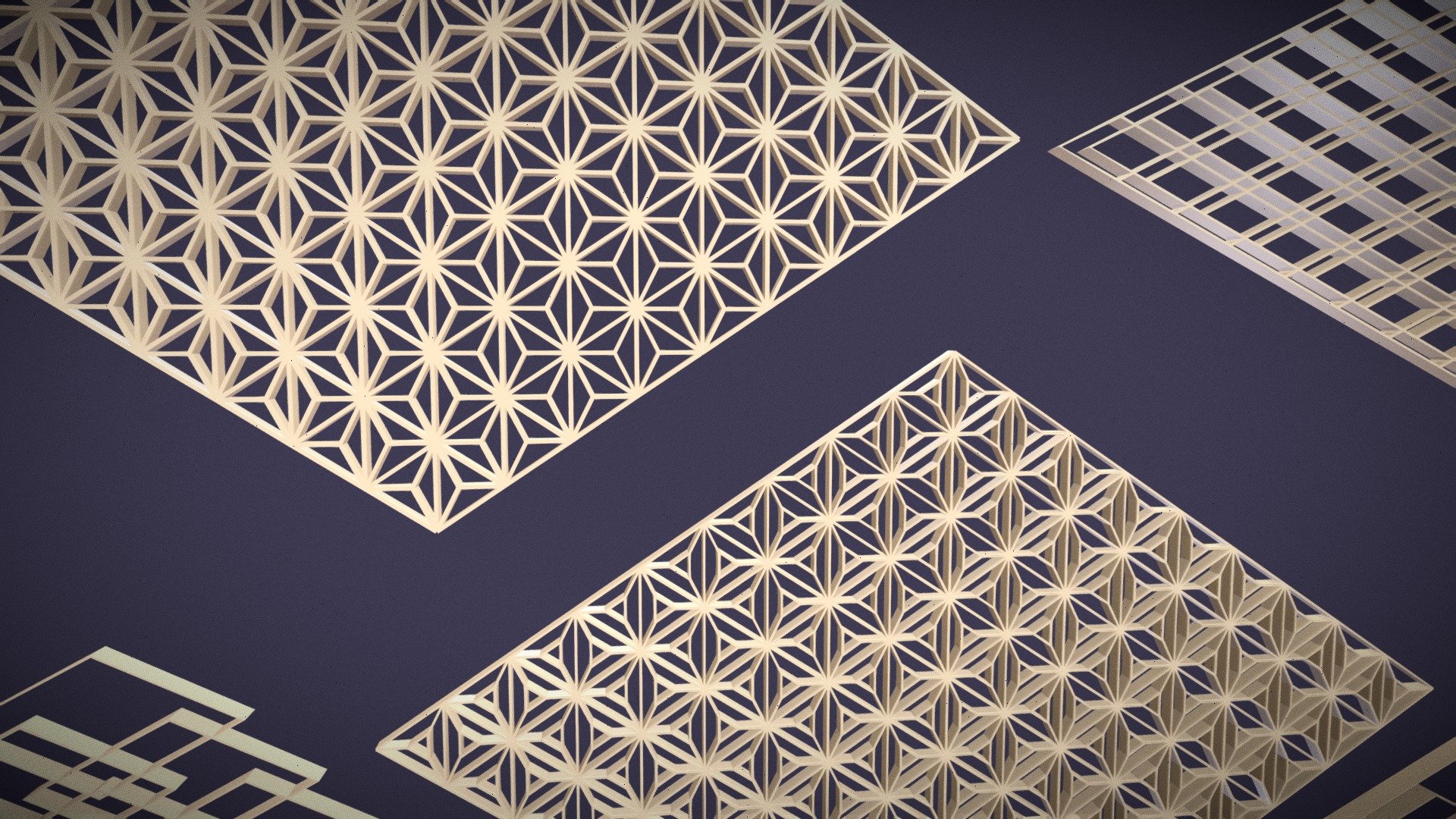 Japanese Geometric Patterns - Buy Royalty Free 3D model by lealeelu ...