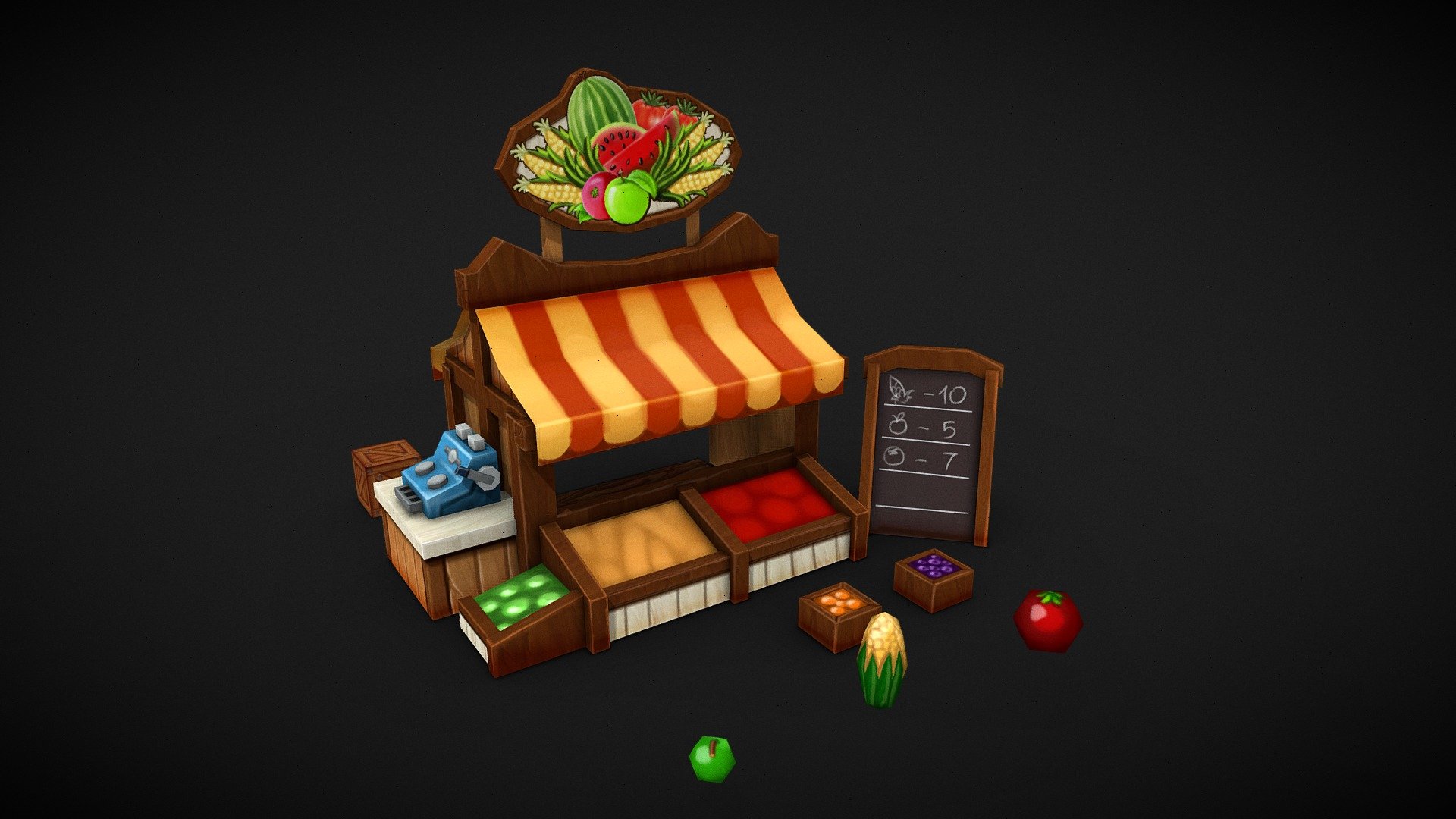 market - Download Free 3D model by andrettia [4c1f21a] - Sketchfab