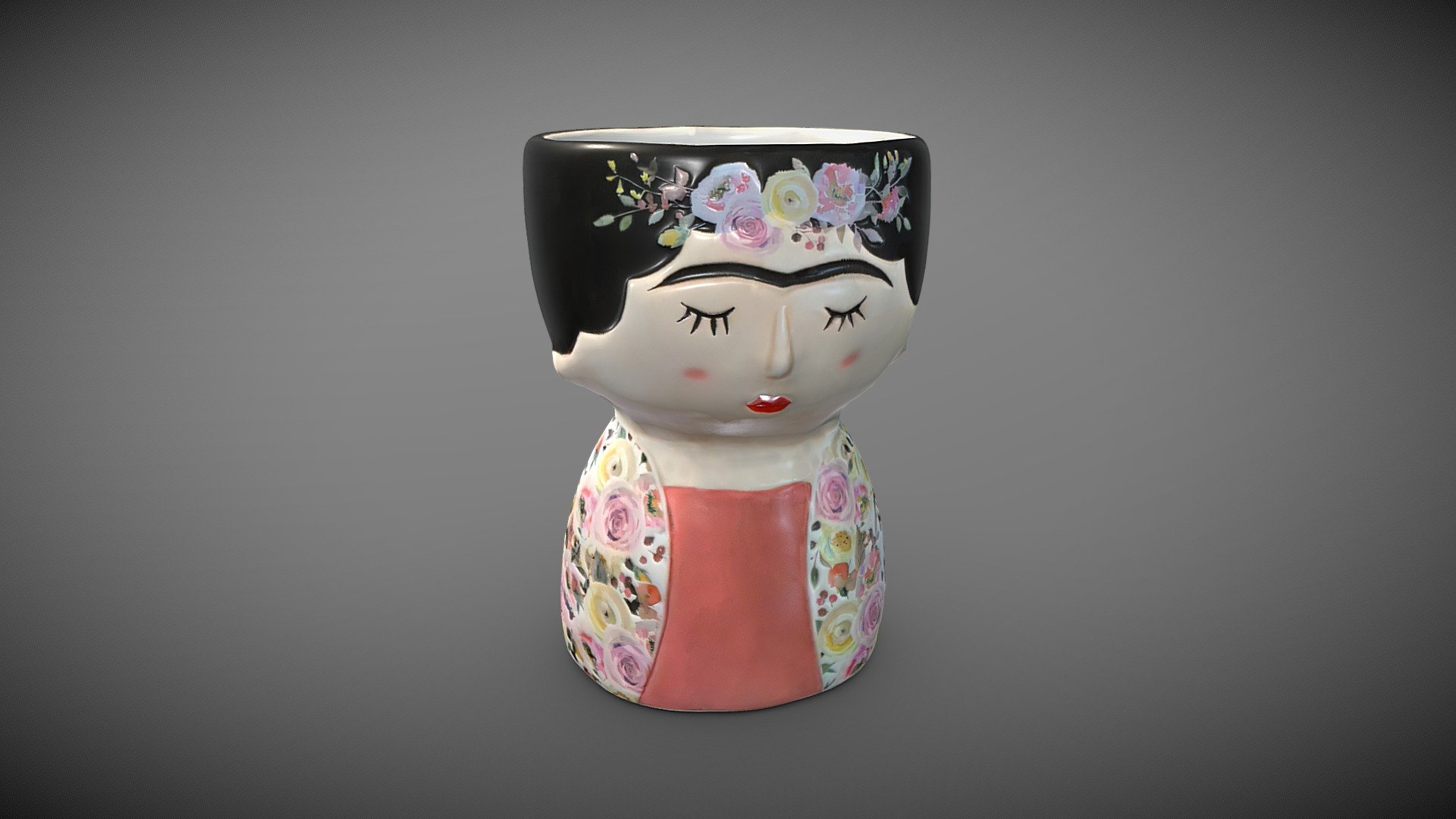 Frida Kahlo Head Vase 3D Scan - Buy Royalty Free 3D model by 3DRstudio ...