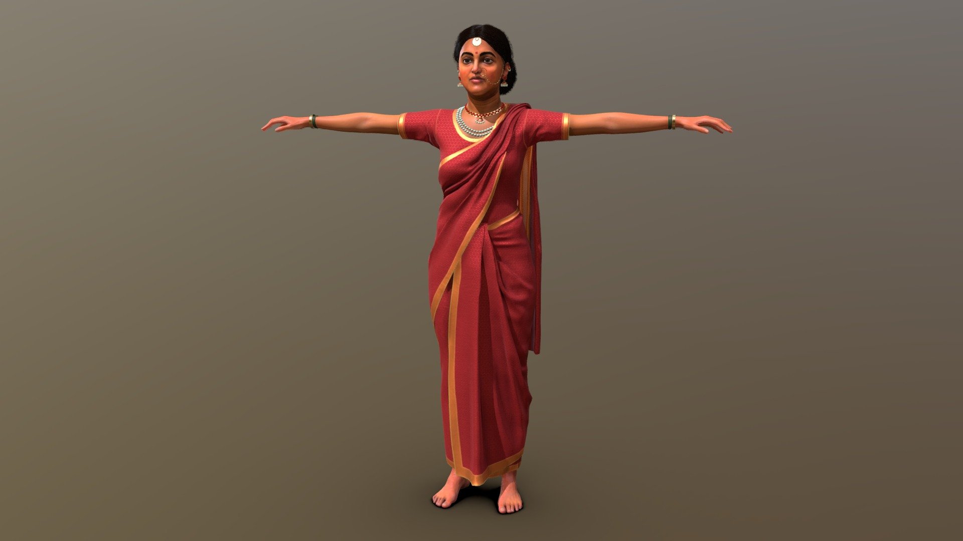 INDIAN_WOMAN - 3D model by Tamko Dmitry - Freelance 3d Character Artist ...
