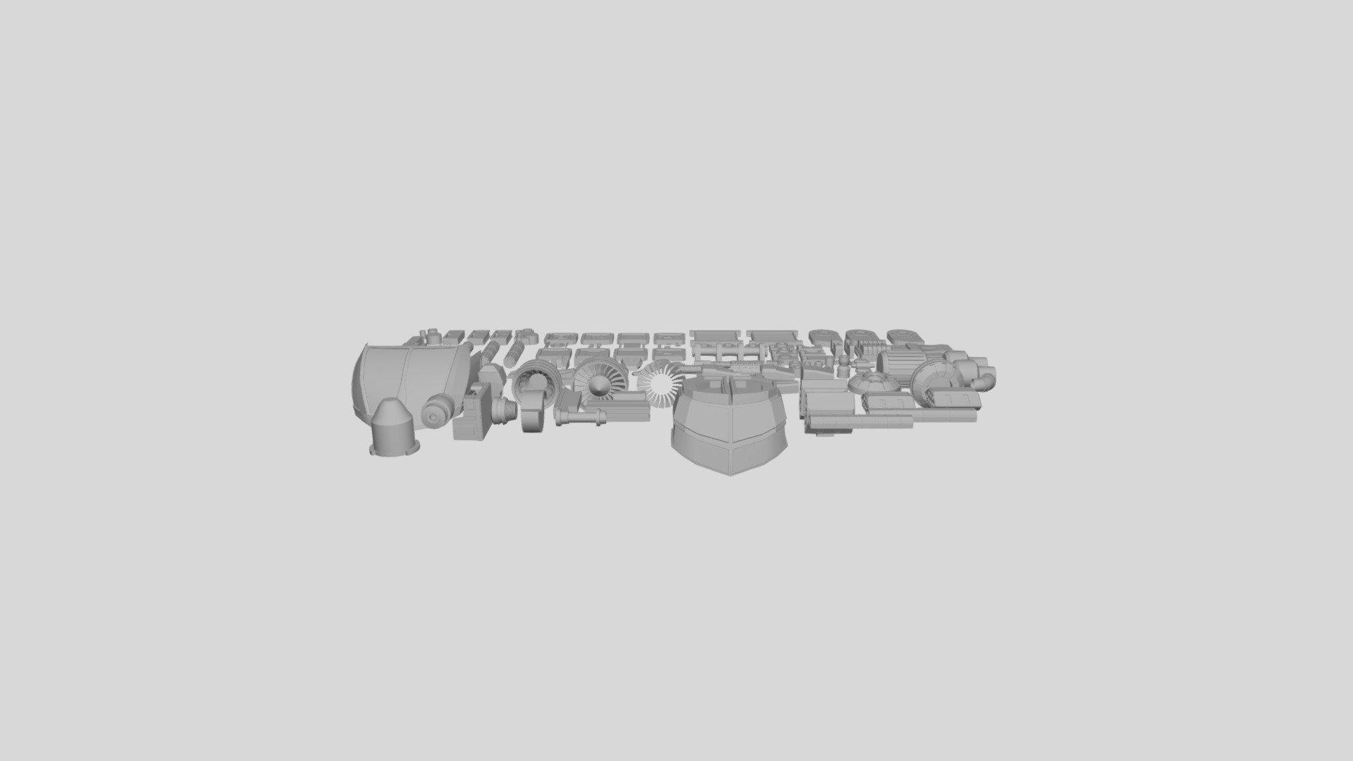 Mech Parts - Kitbash in Blender - 3D model by Alemor117 [4c23345 ...