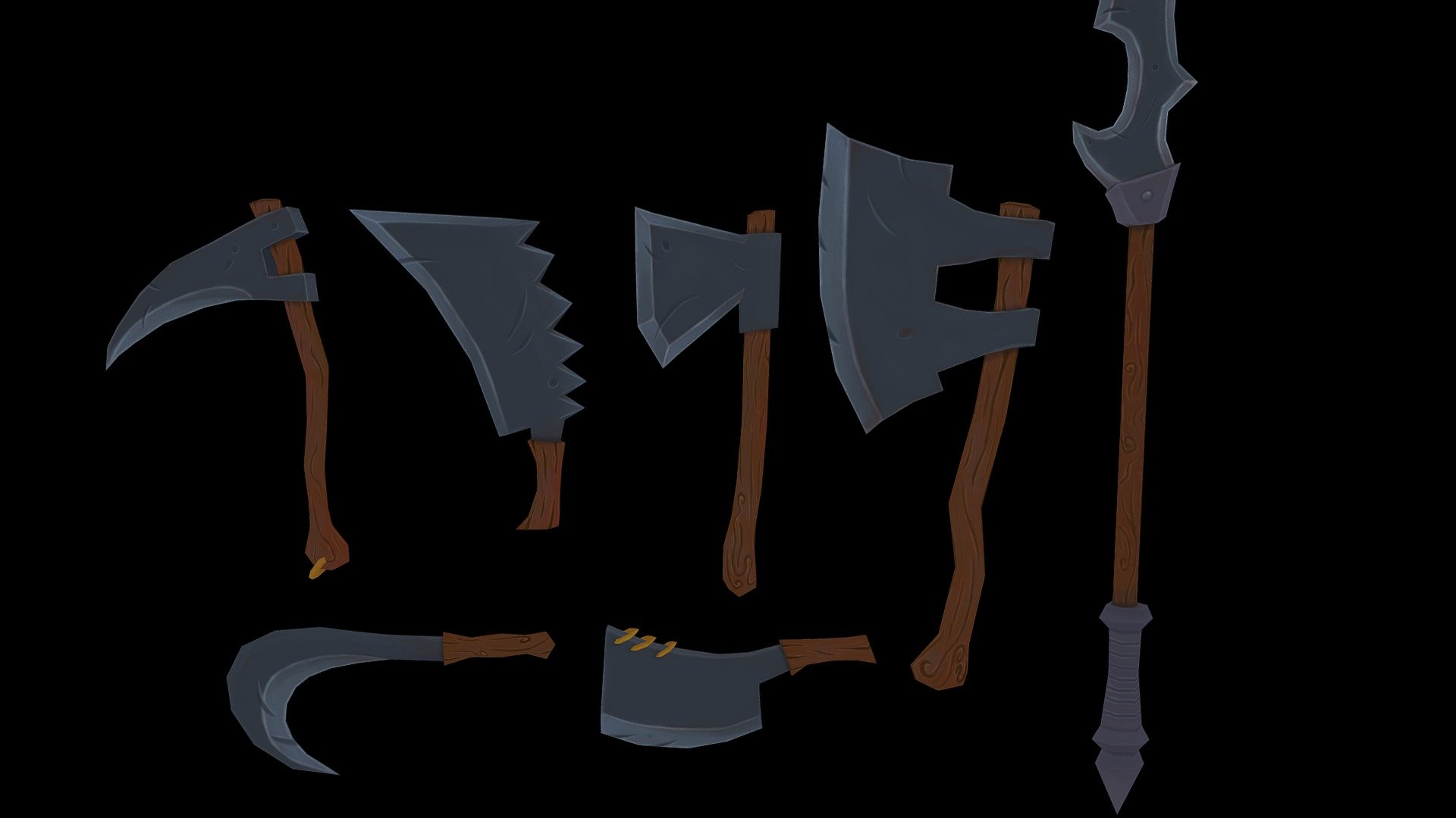 Simple hand-paint RPG Weapons - 3D model by Vladislav Karasev ...