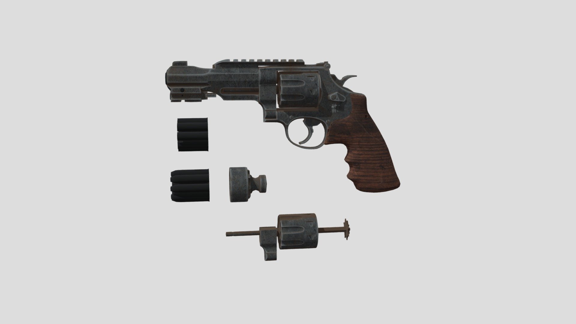 R8 Revolver | Old Western - 3D model by opaulhd [4c25c21] - Sketchfab