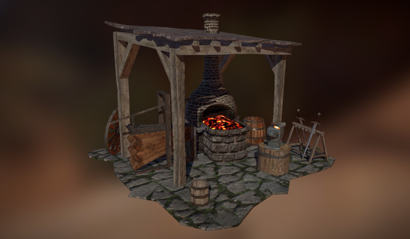 Blacksmith Shop - 3D model by iilka [4c267a0] - Sketchfab