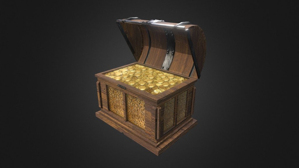 Gold Chest - 3D model by Arkaitz Fernández (@Sorrowoods) [4c27866 ...