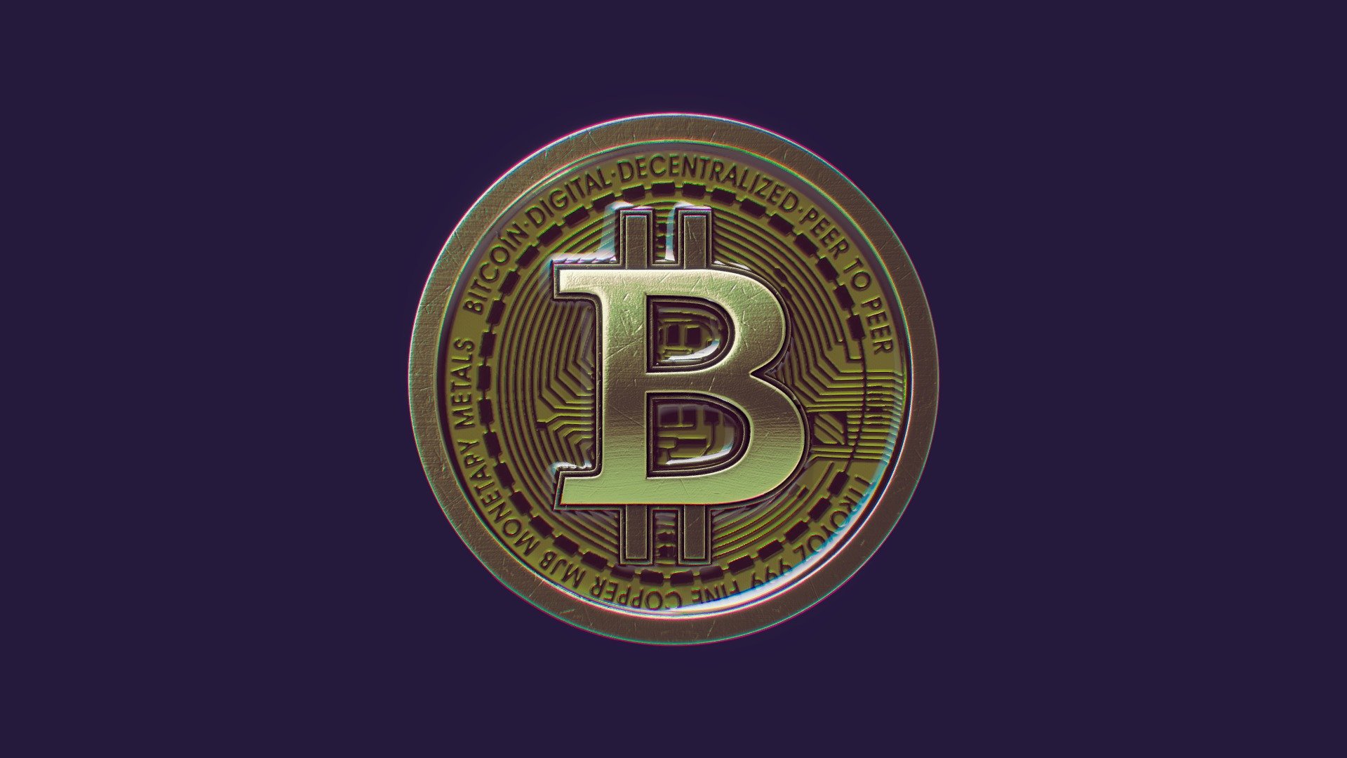 Bitcoin BTC coin - Buy Royalty Free 3D model by Eugene Korolev (@eugene ...