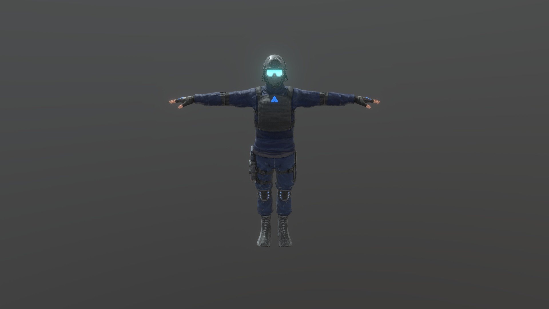 Shooter Blue Team - 3D model by mwhite3500 [4c2d44c] - Sketchfab