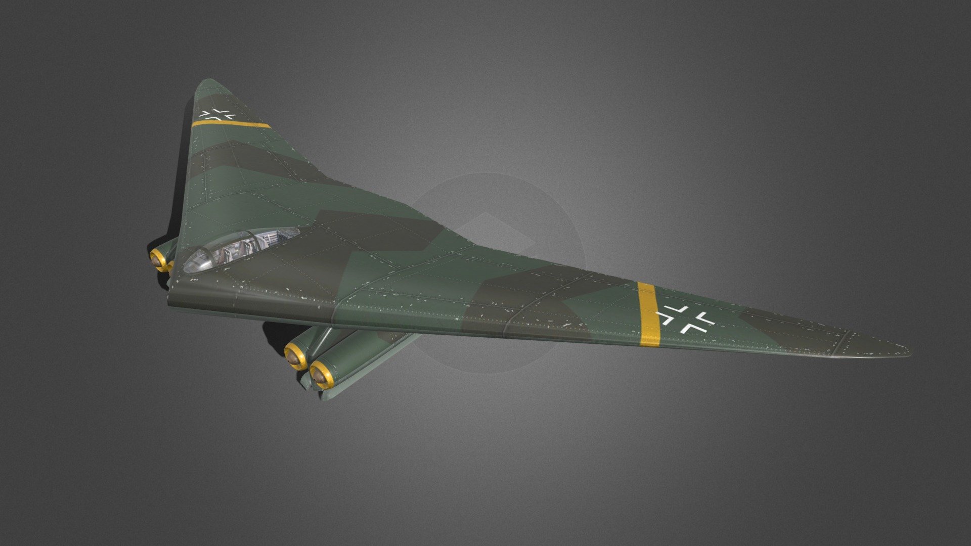 Horten H.XVIIIB Amerika Bomber - 3D model by boreks [4c2e6bd] - Sketchfab