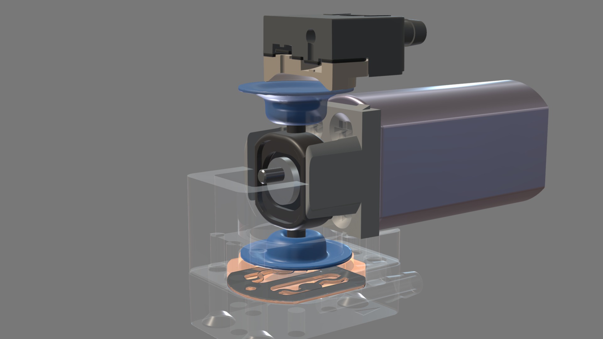 Diaphragm pump (double headed construction) - 3D model by C. Yamahata ...