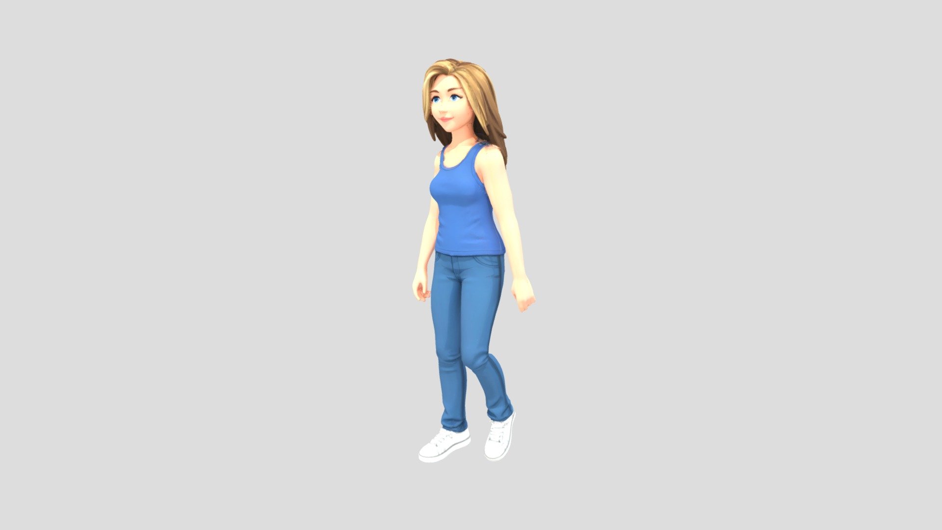 Everyday Jane, Casual modern woman, rigged - Download Free 3D model by ...