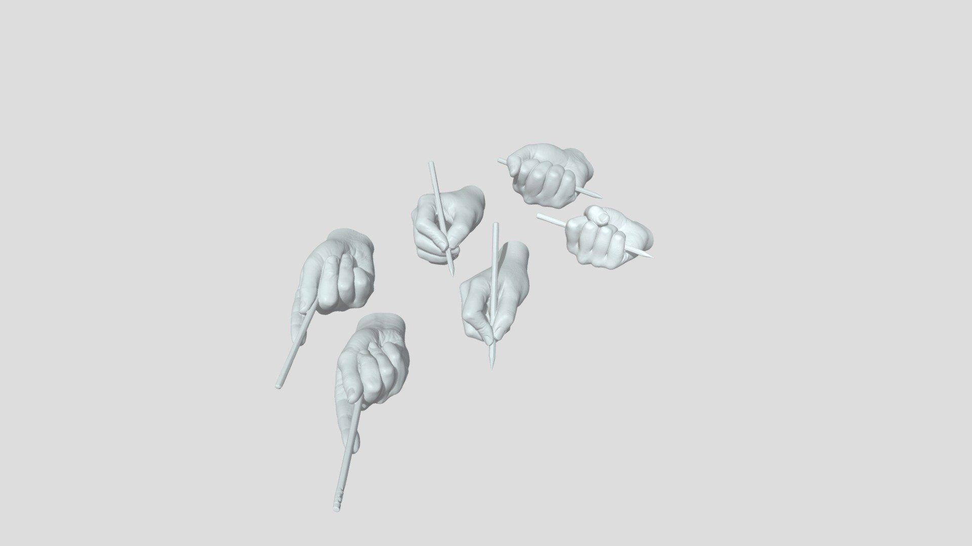 Pencil hand - lighting 1 - 3D model by teddy.98 (@teddy.northside.98 ...
