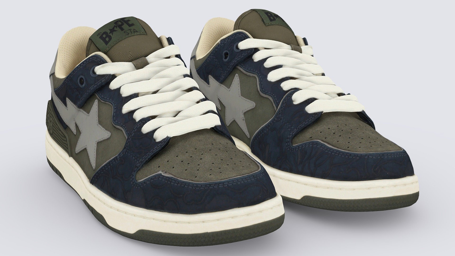 Bape SK8 STA Low sneaker - 3D model by Vincent Page (@vincentpage ...