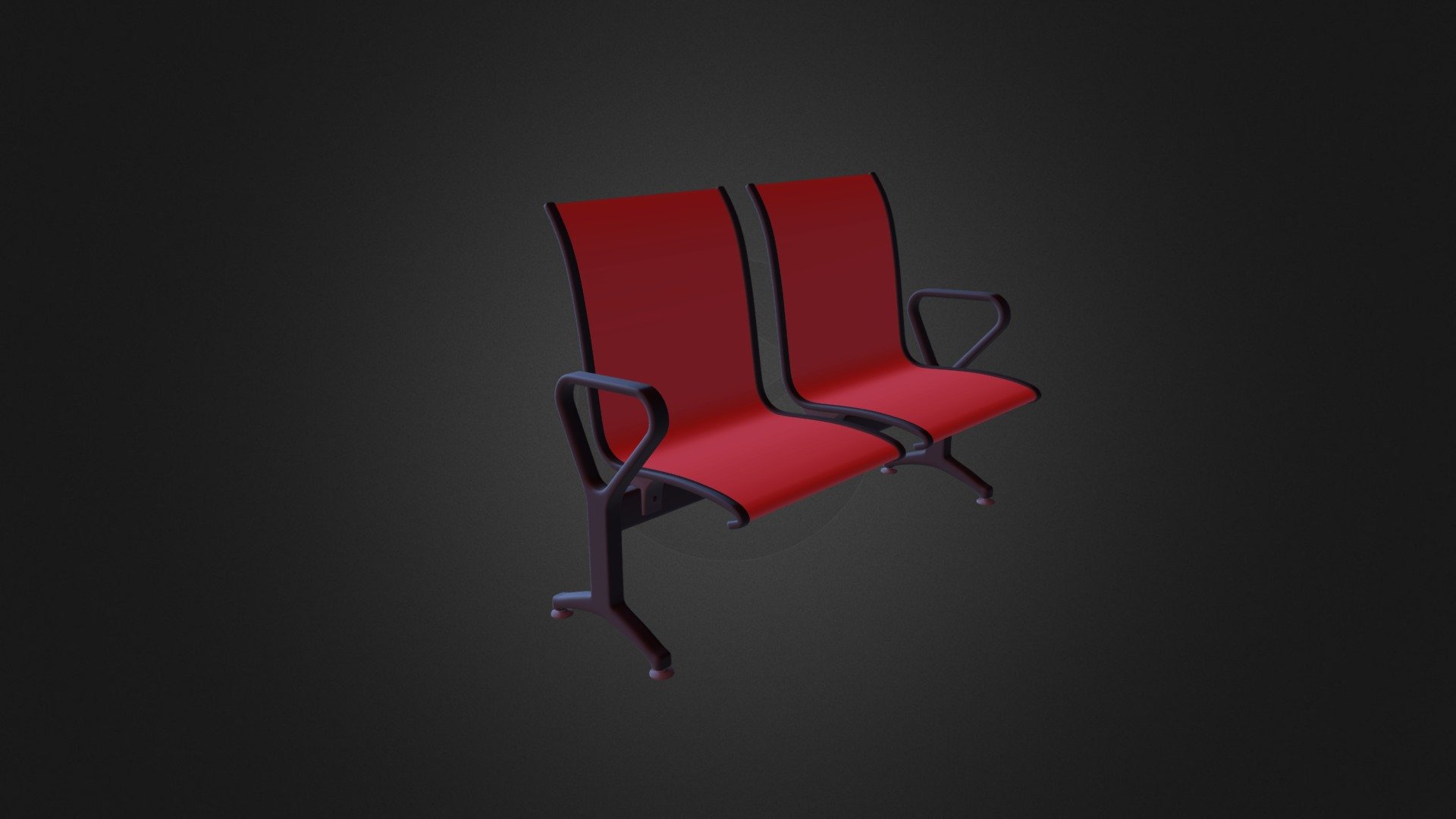 Red Waiting Chairs D Model - Buy Royalty Free 3D model by cgaxis ...