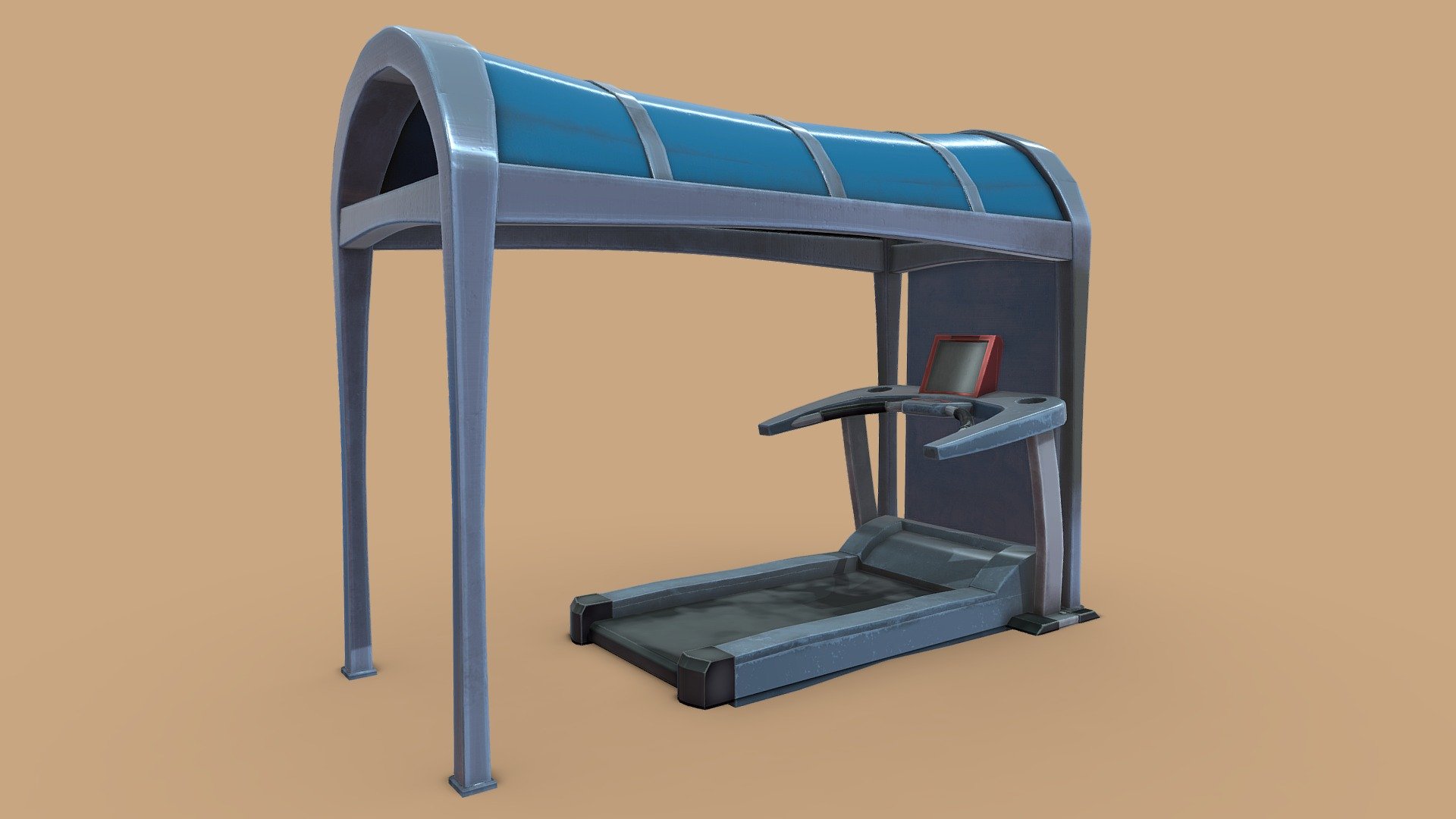 Stylized Exercise Bus Stops (Treadmill) - Download Free 3D model by ...