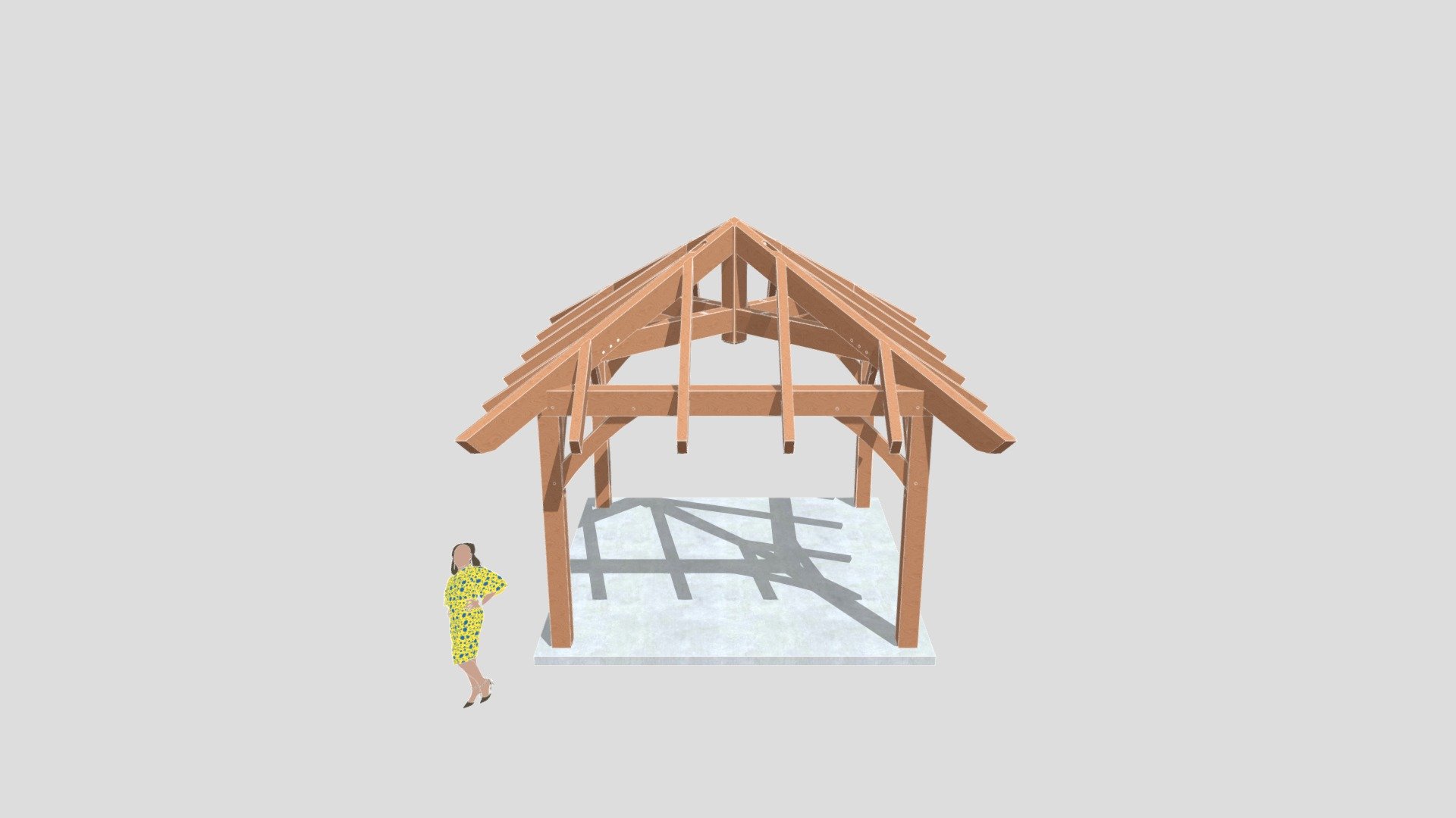 12x12 Timber Frame Gazebo Plan (18077) - 3D model by BIGWOOD [4c43e73 ...