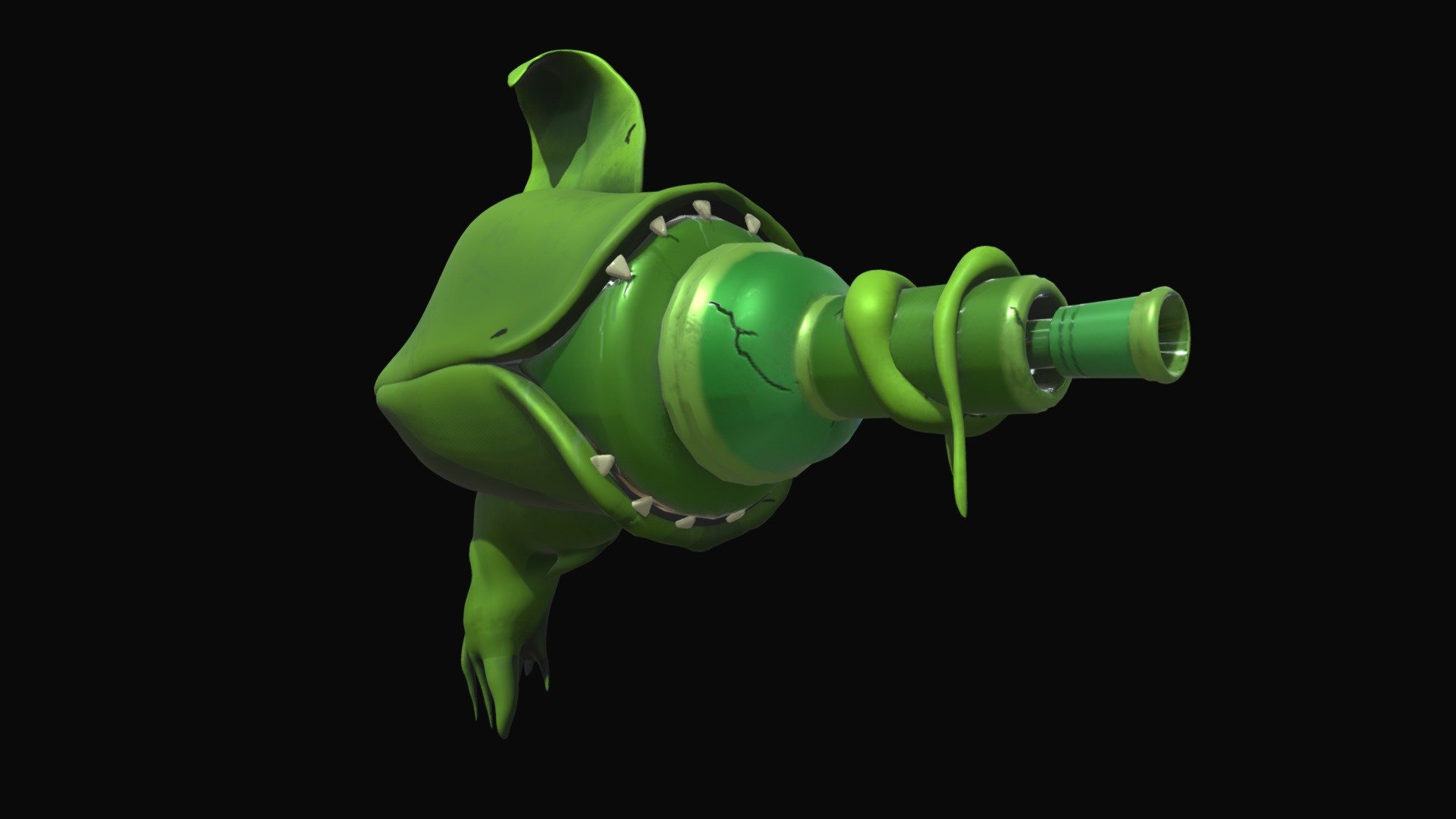 Gun - inspired in Plants vs Zombies - 3D model by Saturniccc [4c44890 ...