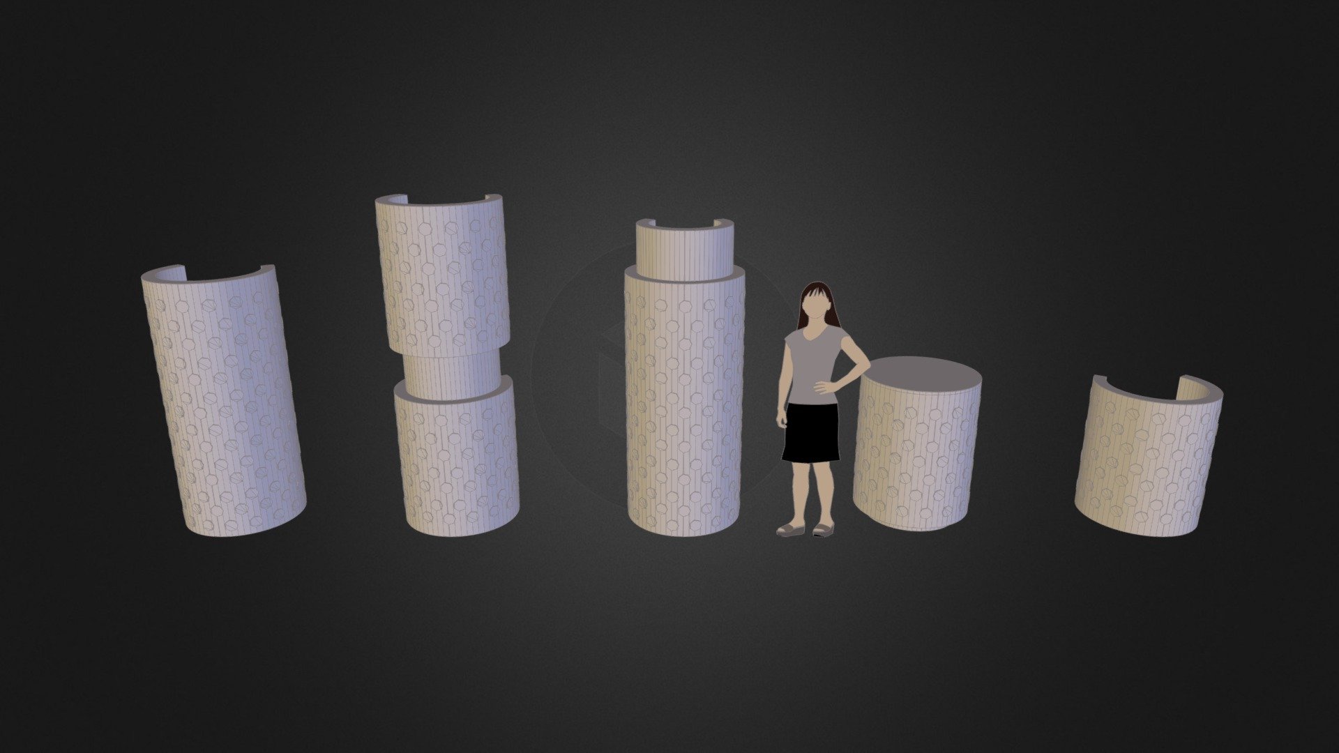 Industrial Vent Columns - Code:COLL-VENTT - 3D model by acme5 [4c48e27 ...